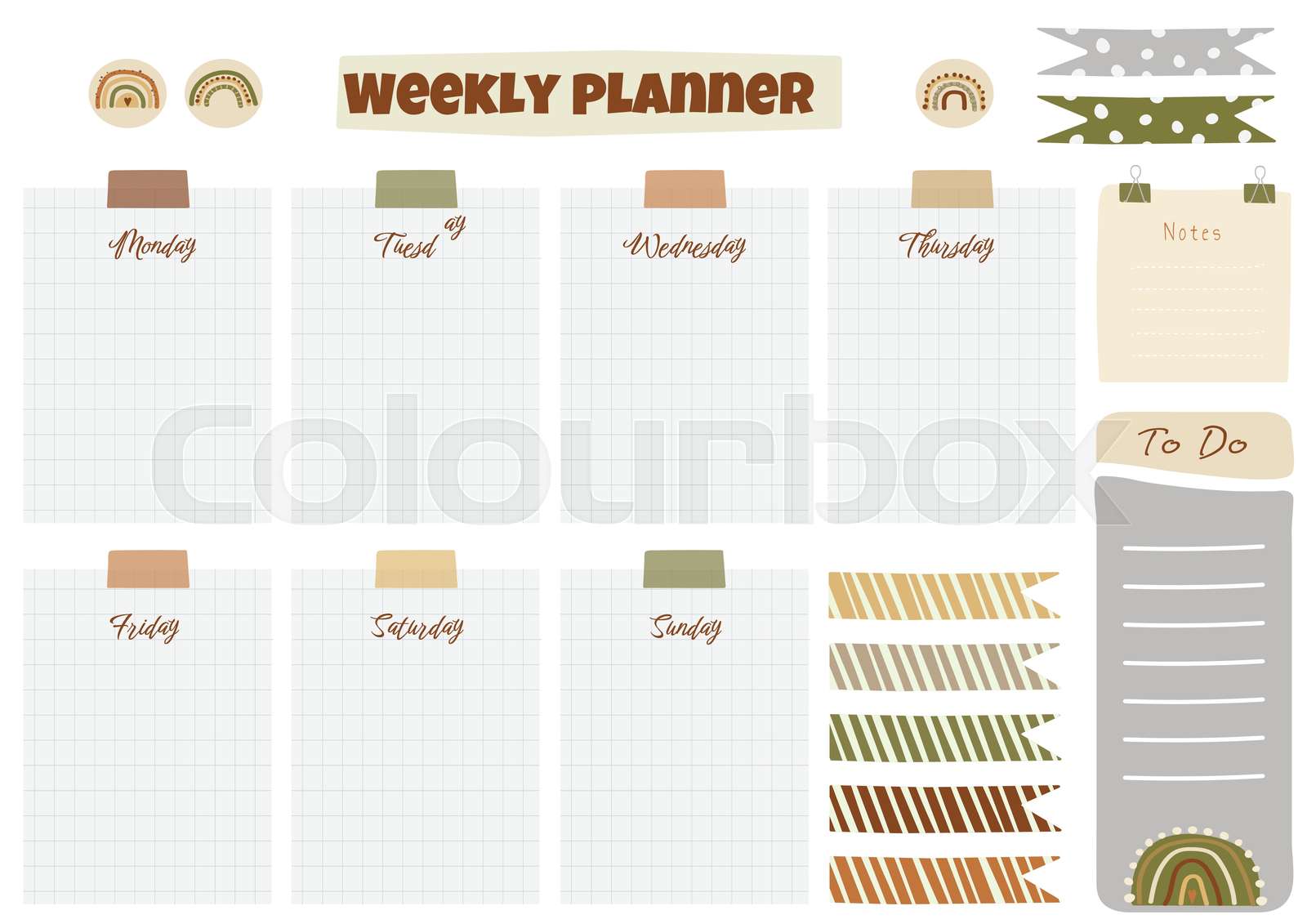 kalender, planner, tidsplan | Stock vektor | Colourbox