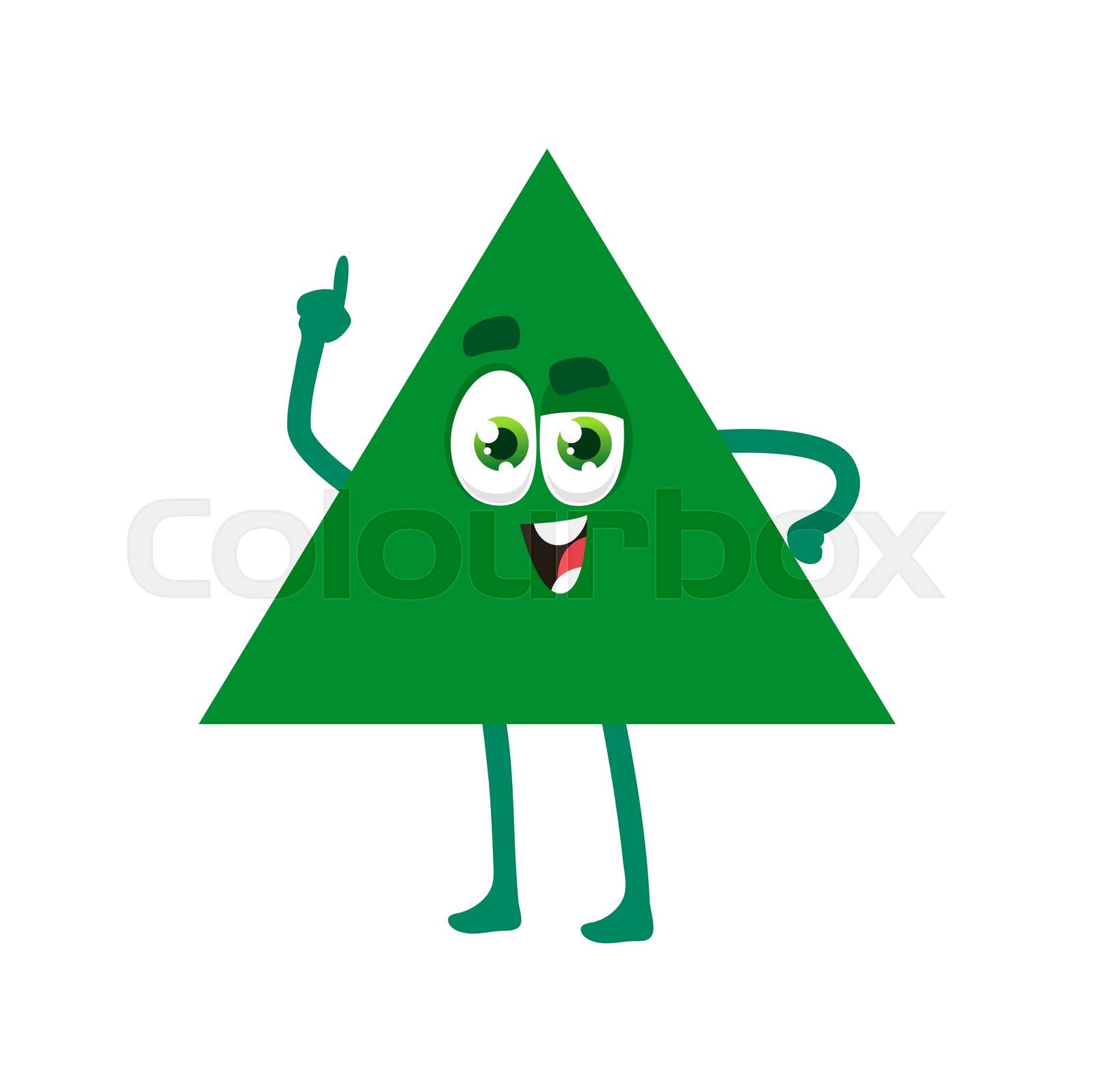 Triangle character, triangular geometric shape | Stock vector | Colourbox