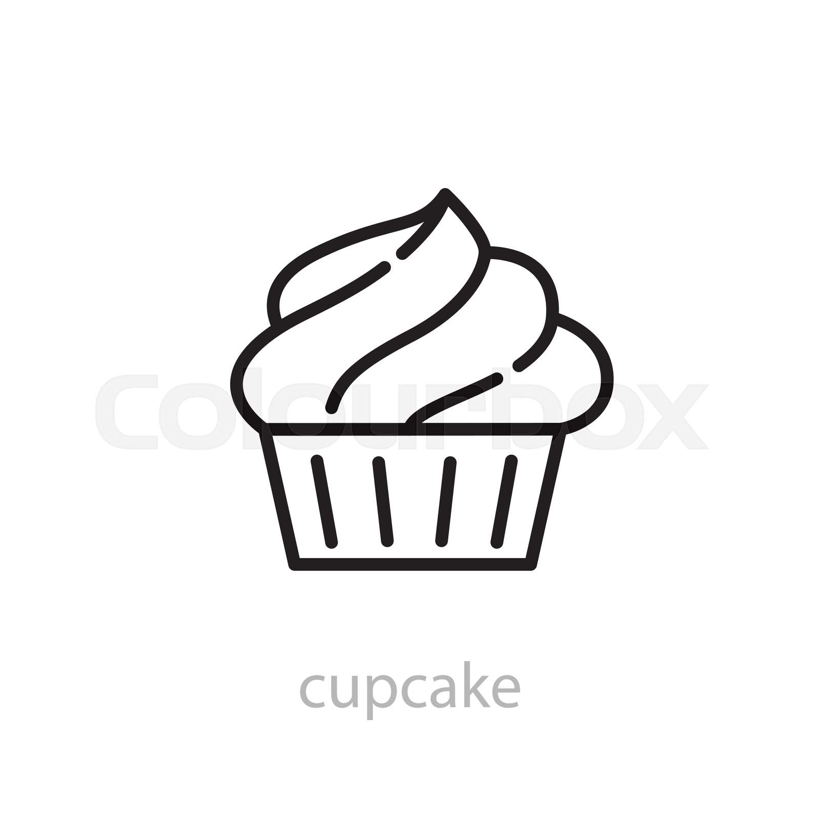 Simple Cupcake Outline