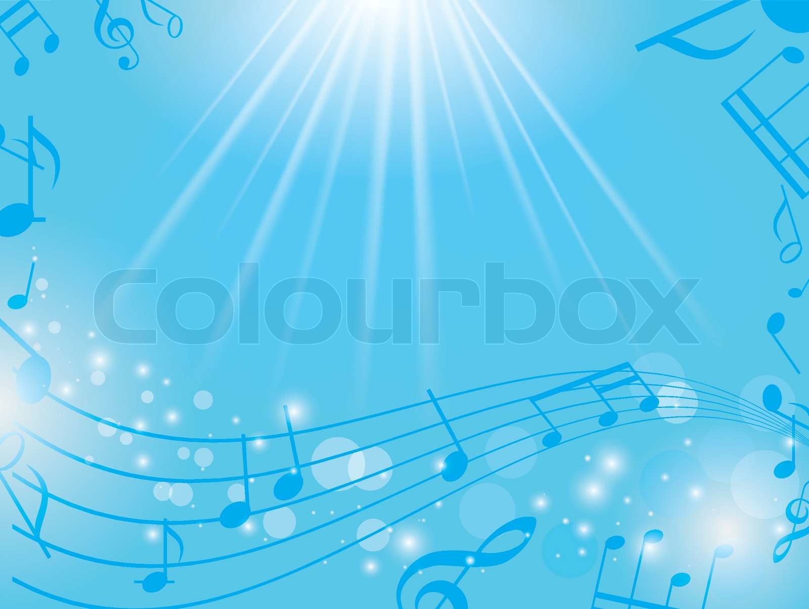 Musical Notes Background Blue