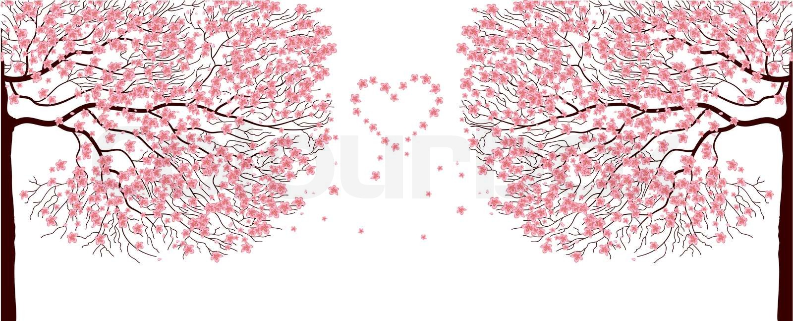 Sakura trees | Stock vector | Colourbox