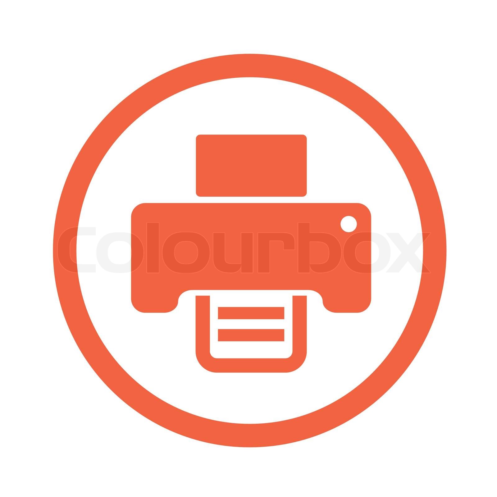 Orange printer ikon i vektor format | Stock vektor | Colourbox