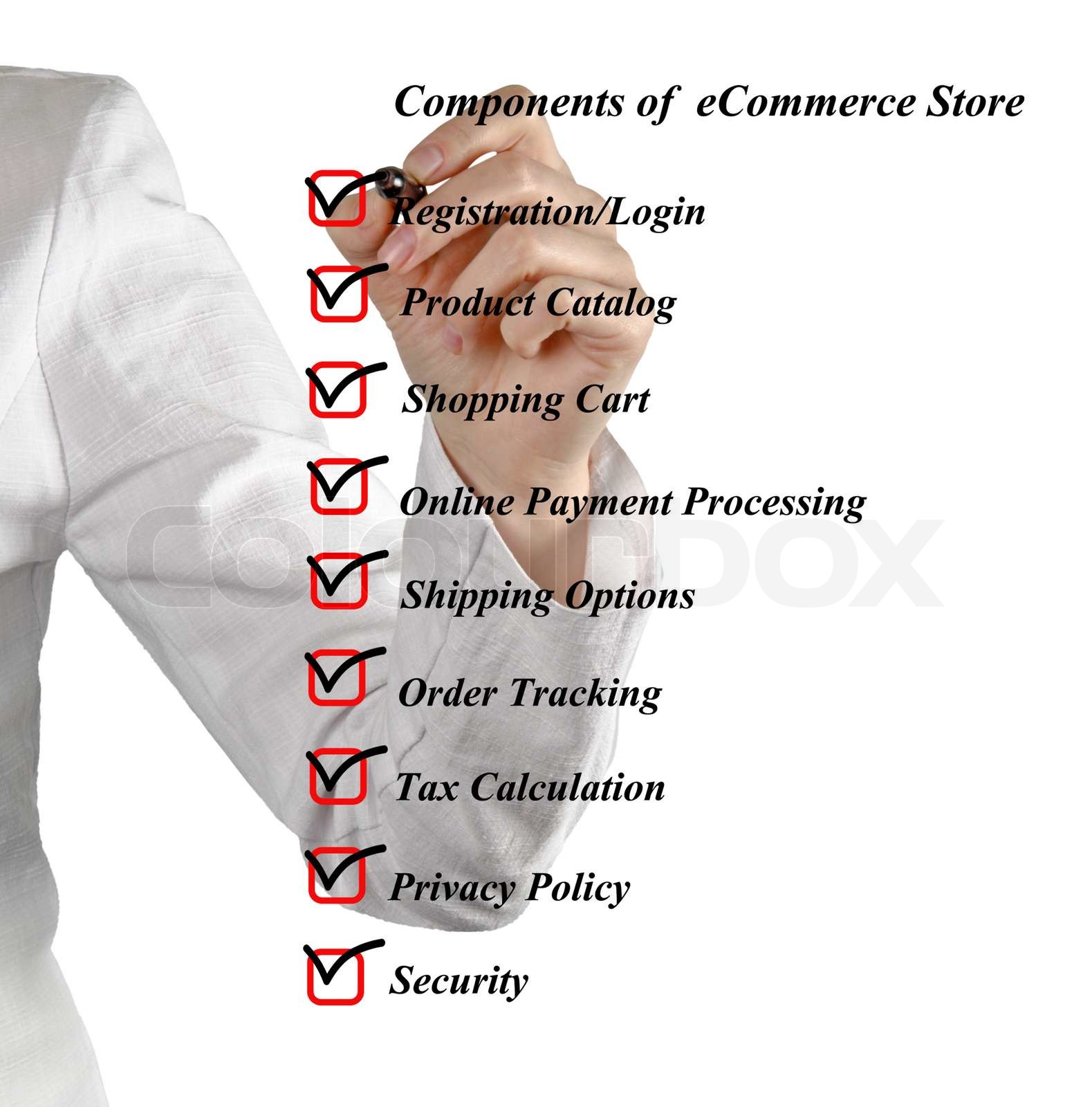 Components of eStore | Stock image | Colourbox