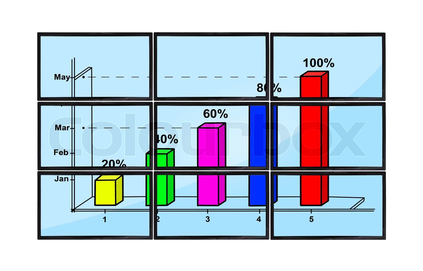 chart on screen | Stock image | Colourbox