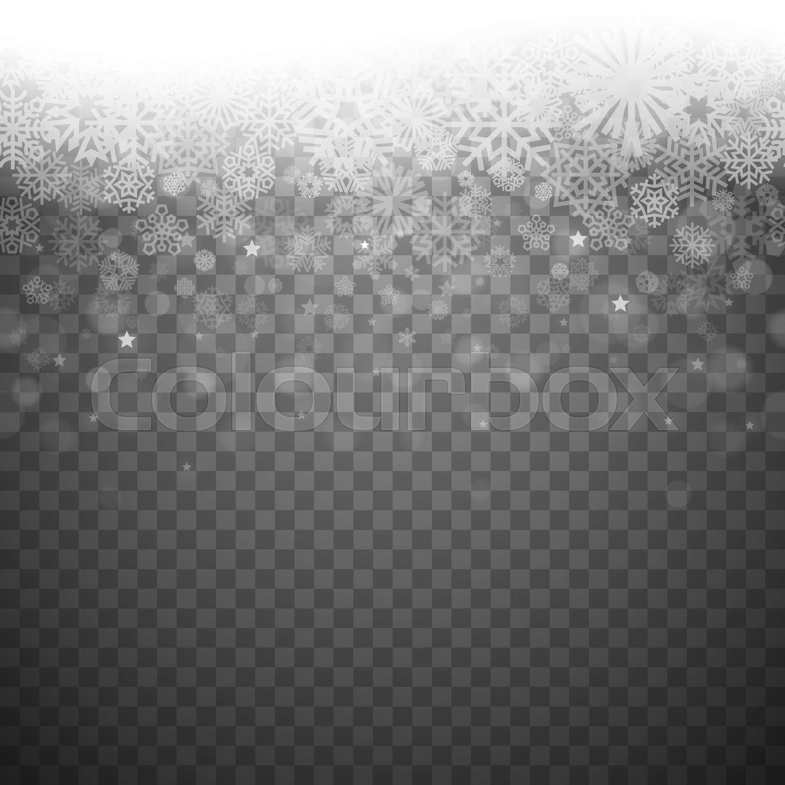 Snowfall Pattern with Transparency | Stock vector | Colourbox