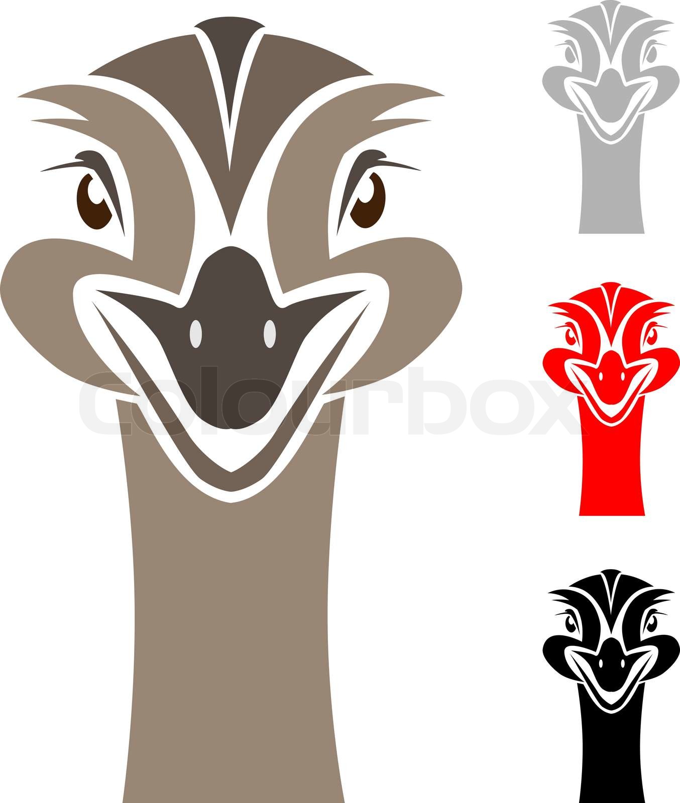 Vector image of an ostrich | Stock vector | Colourbox