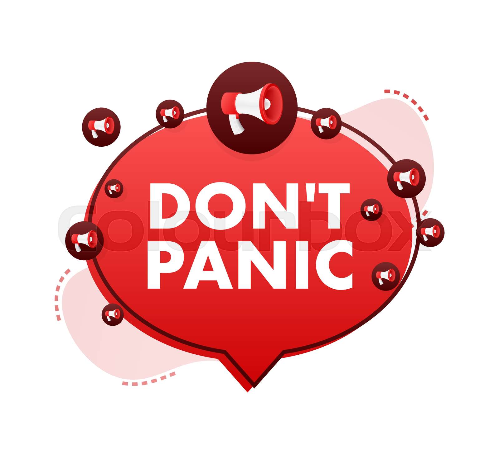 Dont Panic sign, label. Vector stock illustration. | Stock vector ...