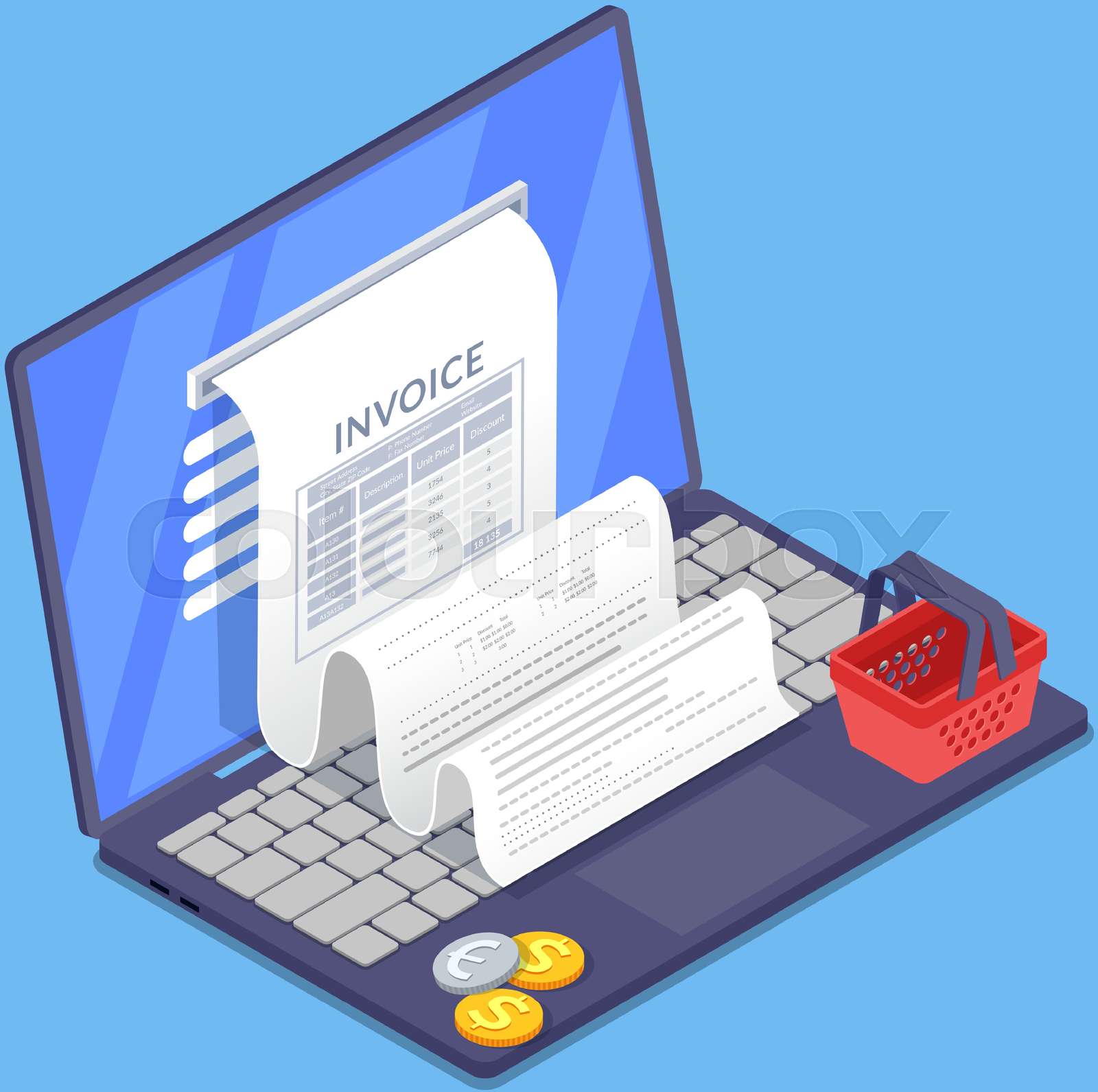 Sending and receiving payment using electronic invoice. Financial ...