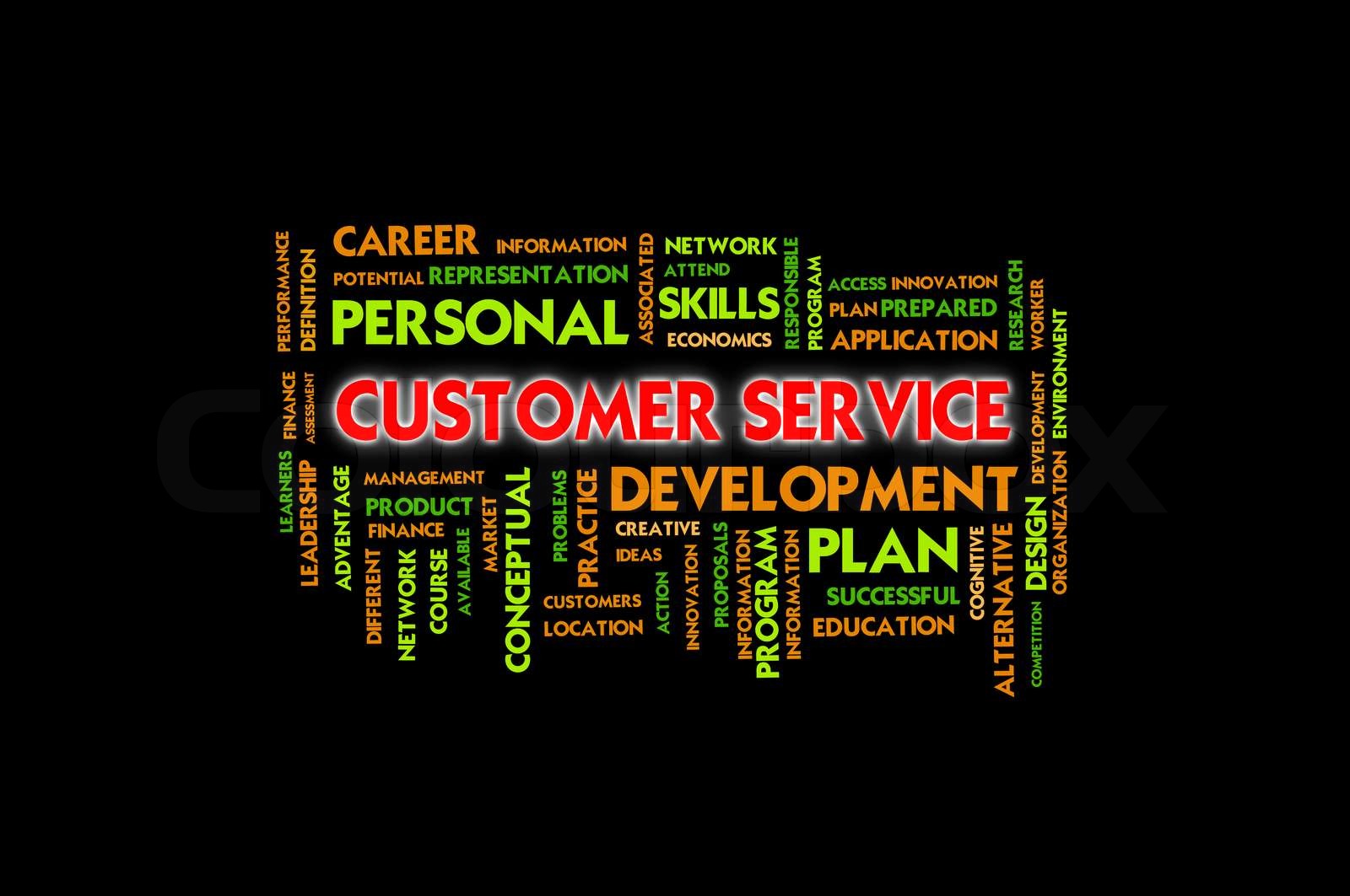 Business wording concept, customer service | Stock image | Colourbox