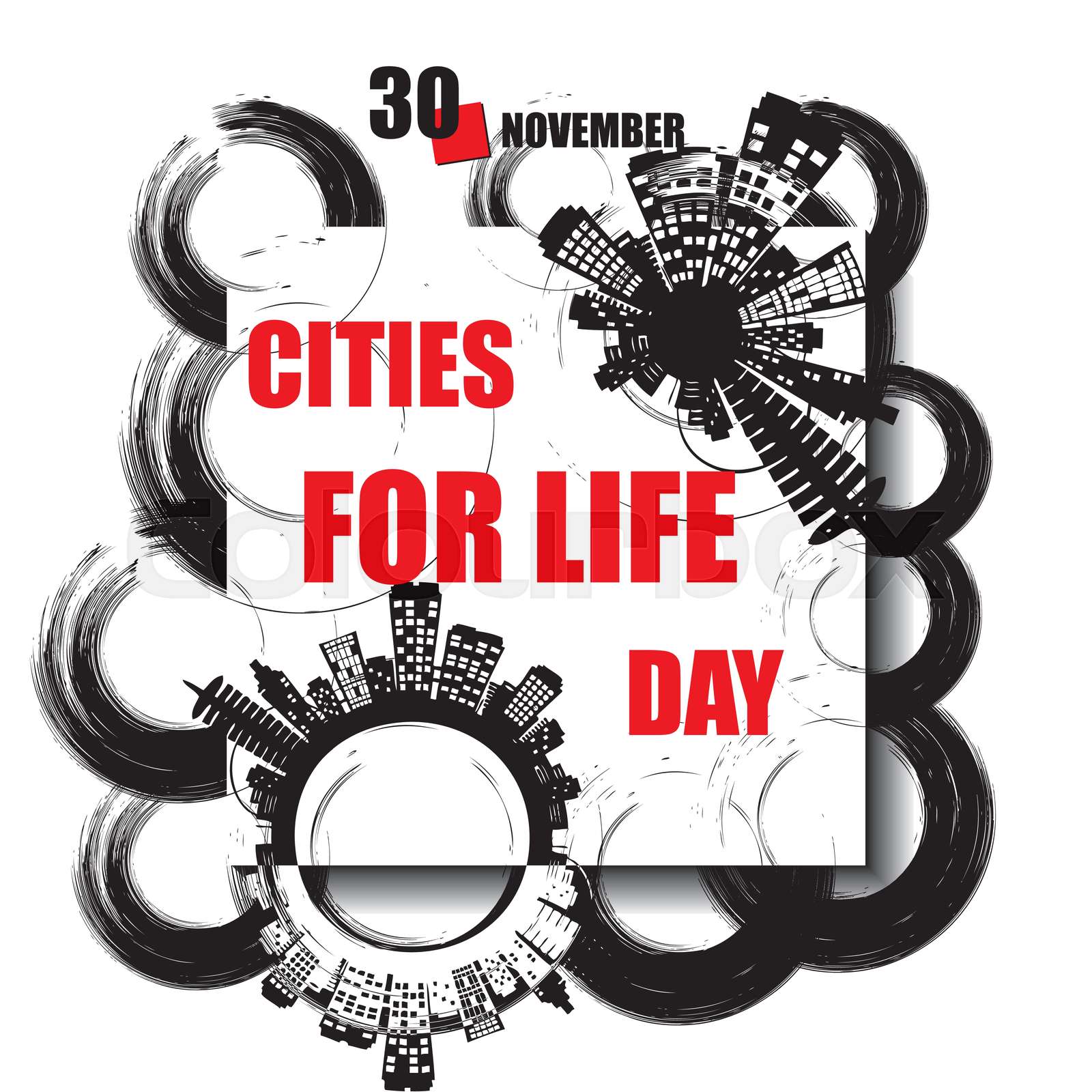 Cities For Life Day Stock Vector Colourbox cities-for-life-day-stock-vector-colourbox