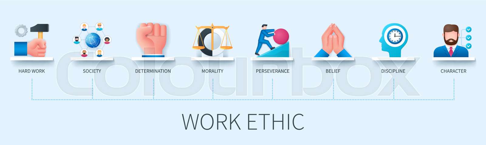 work ethics banner concept | Stock vector | Colourbox