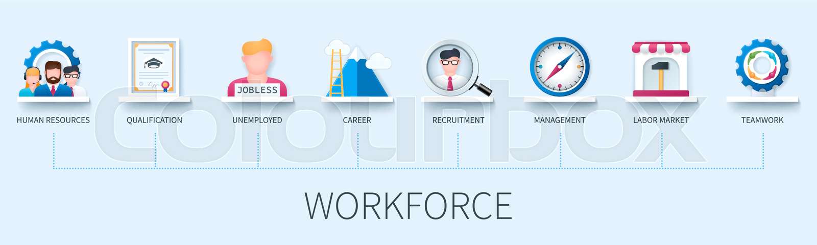 workforce banner concept | Stock vector | Colourbox