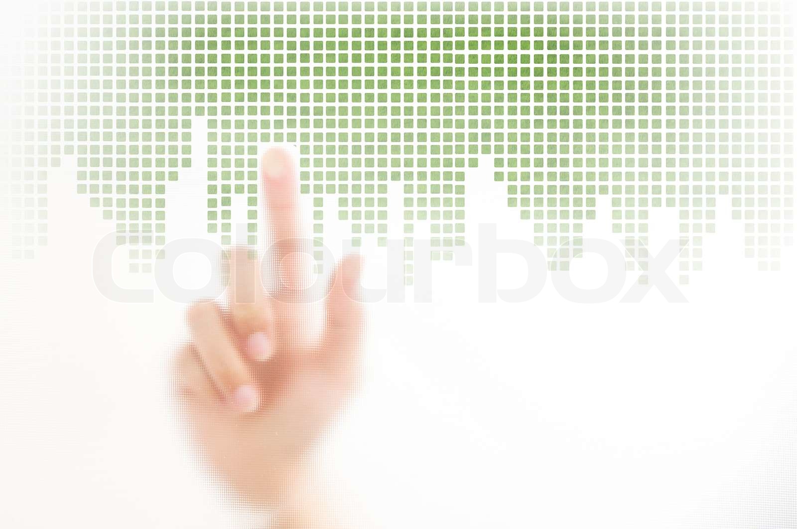 woman finger pressing on touch screen, technology concept | Stock image ...