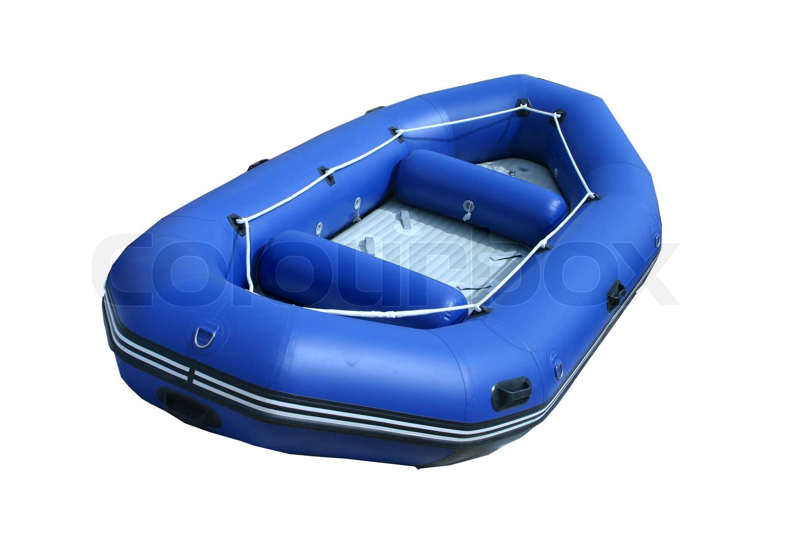 blue inflatable boat | Stock image | Colourbox