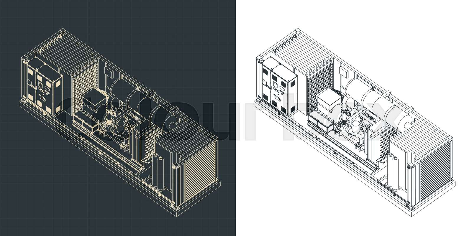 Container type generator structure | Stock vector | Colourbox