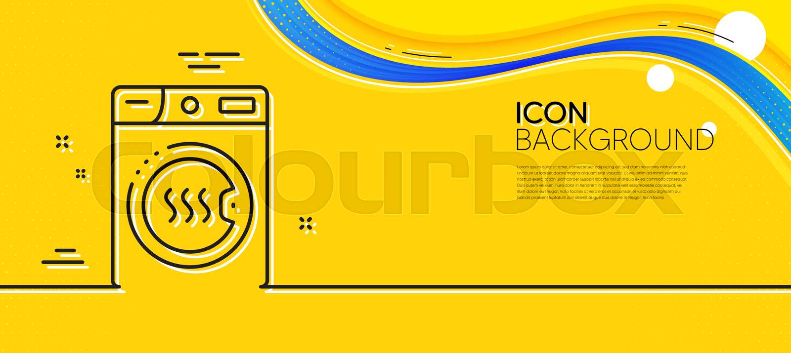 Dryer machine line icon. Laundry service sign. Dry clothing. Minimal ...