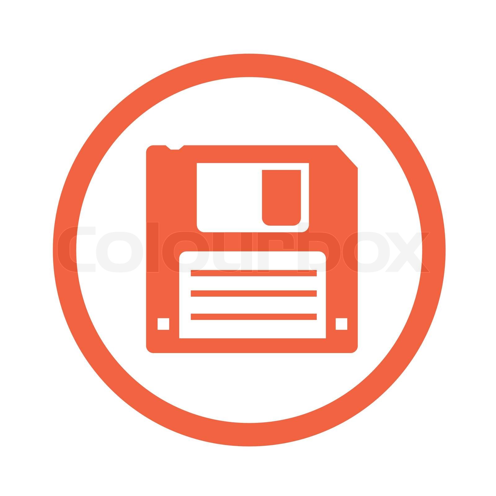 Backup icon in orange | Stock vector | Colourbox