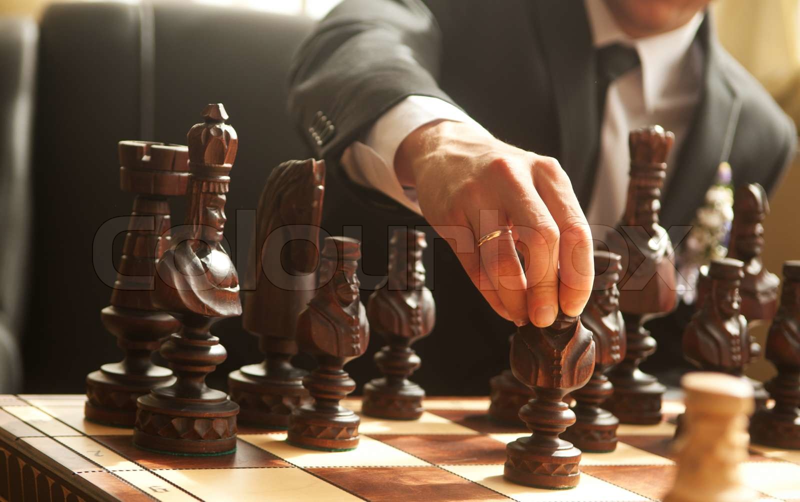 man plays chess | Stock image | Colourbox