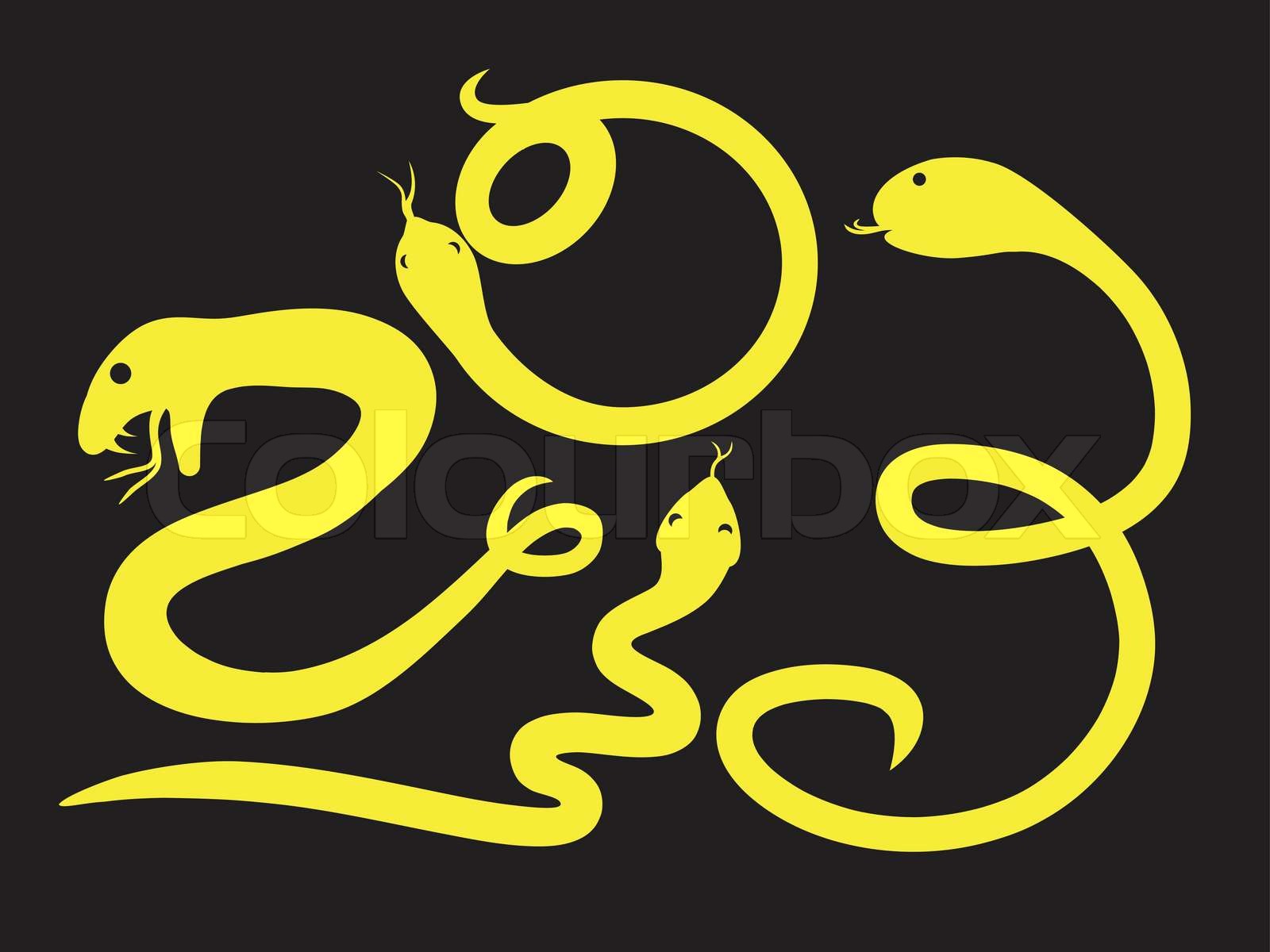 Yellow Snake 2013 | Stock vector | Colourbox