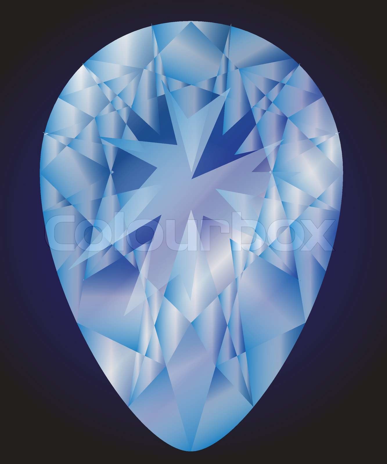 Tear Cut Diamond | Stock vector | Colourbox