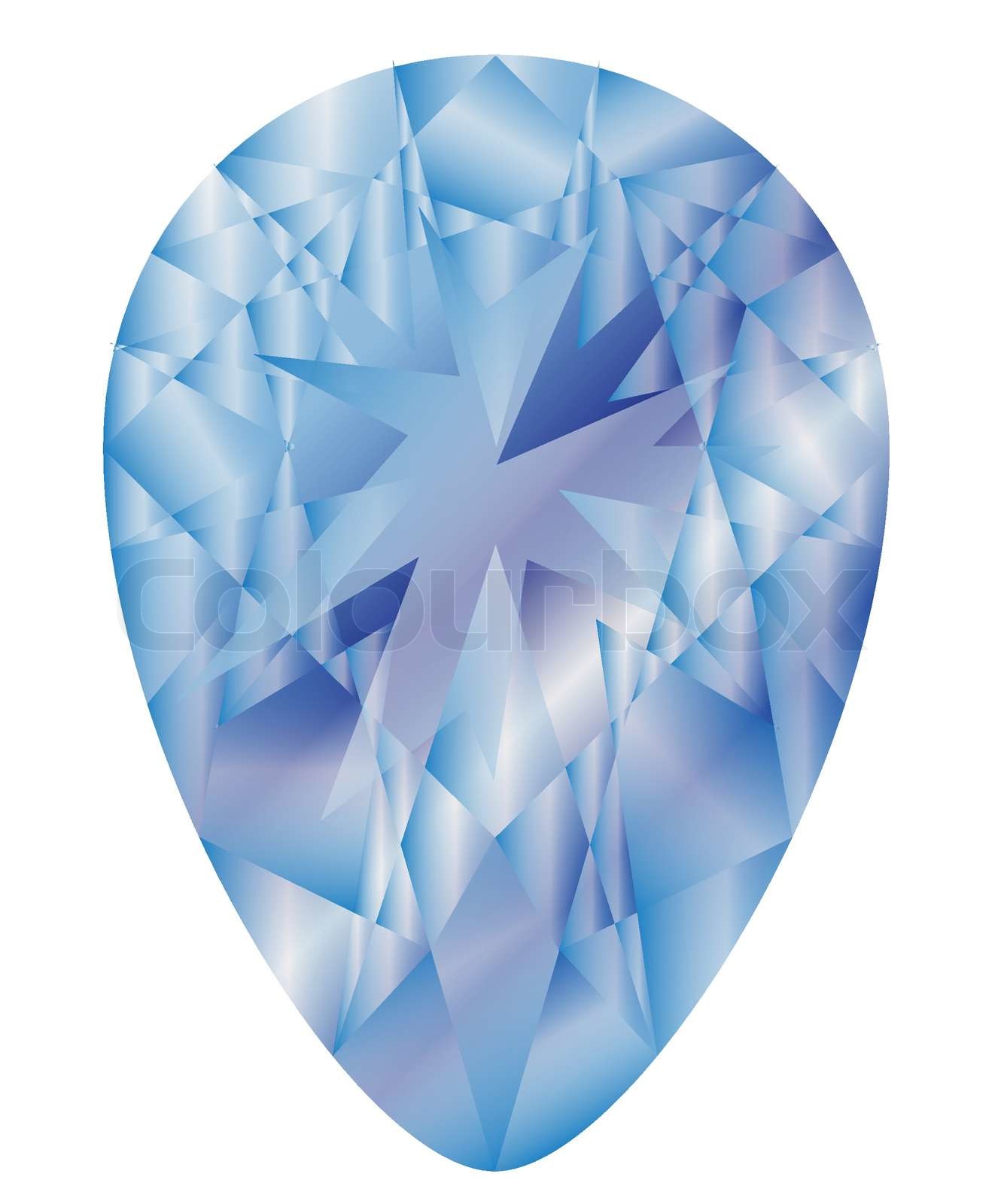 Tear Cut Diamond | Stock vector | Colourbox