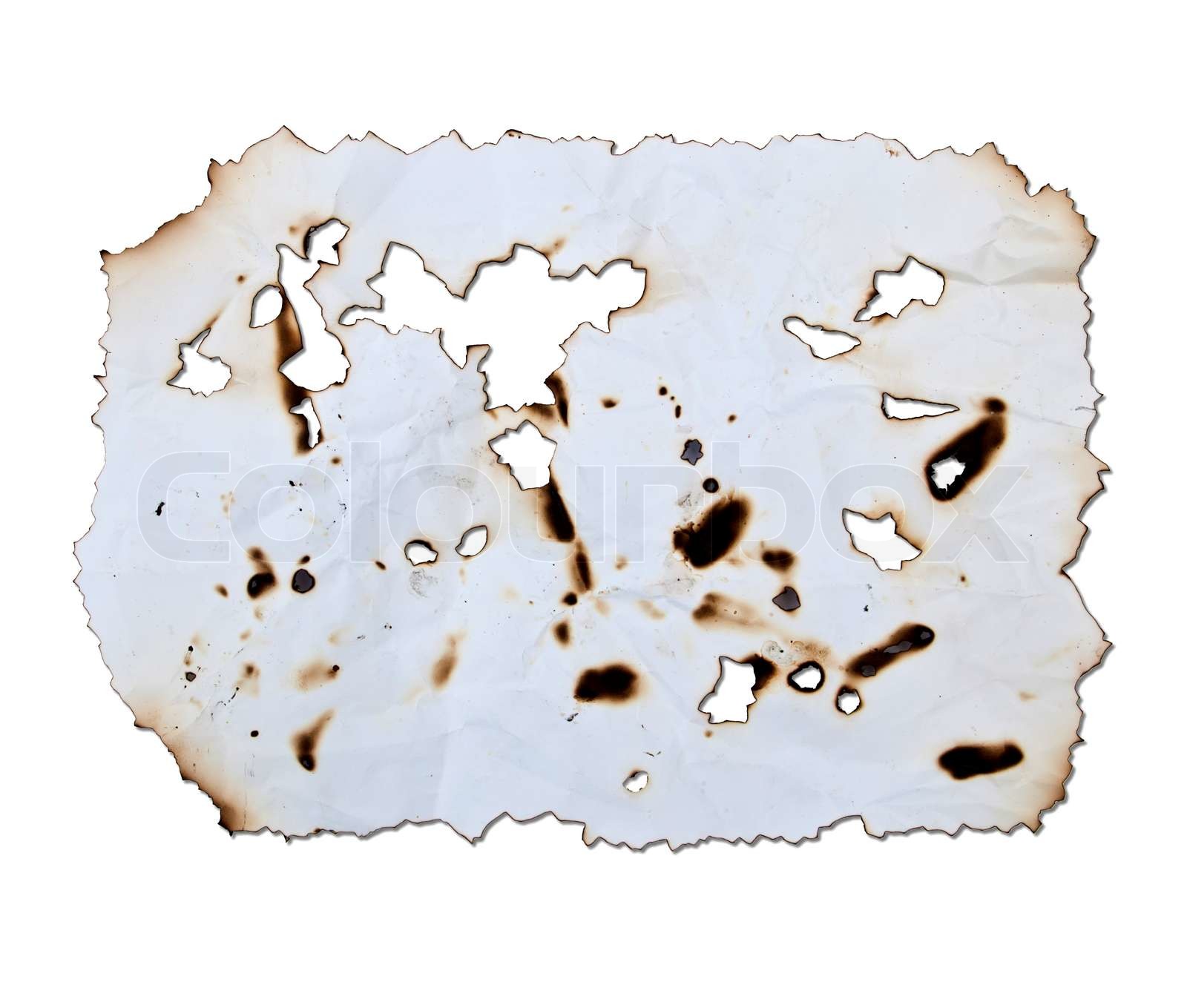 Burn Old paper sheet | Stock image | Colourbox