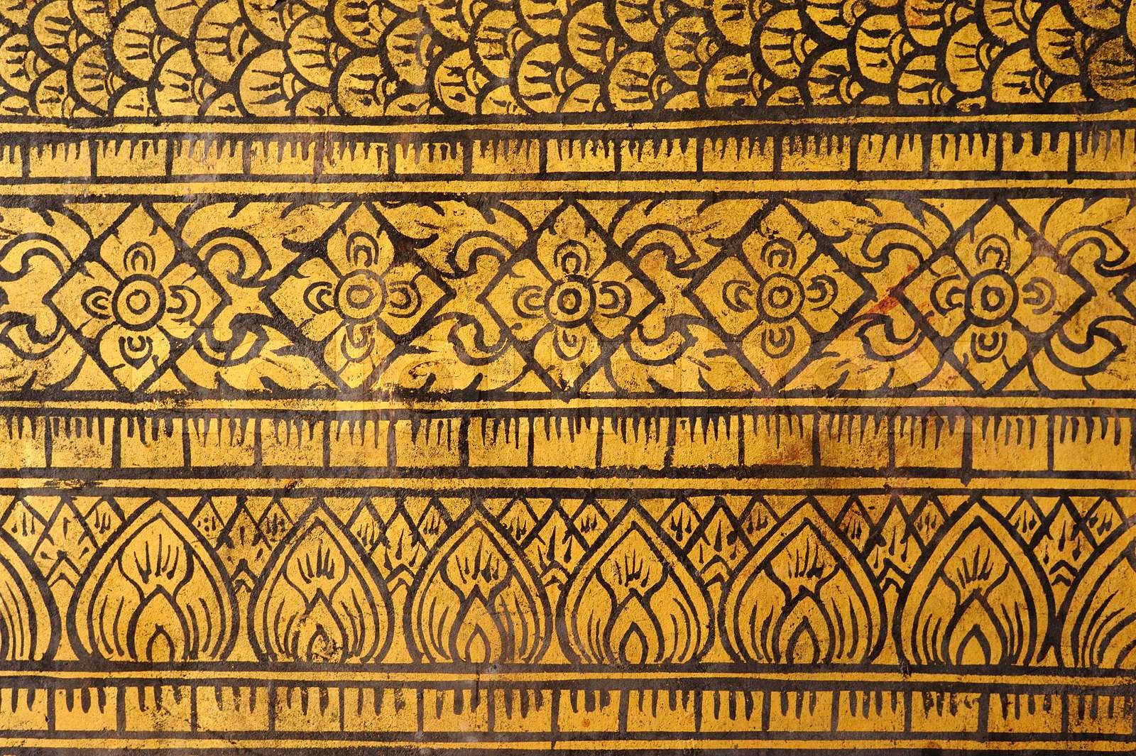 Seamless Thailand Lanna style | Stock image | Colourbox