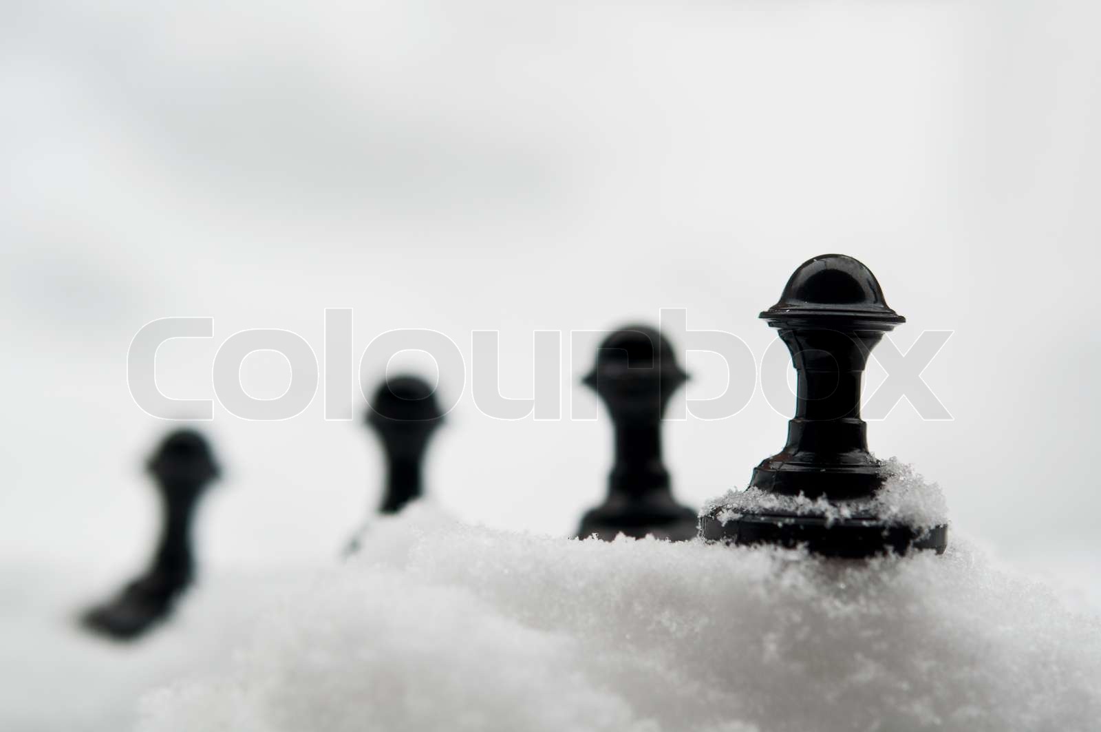 bonde på sne | Stock foto | Colourbox