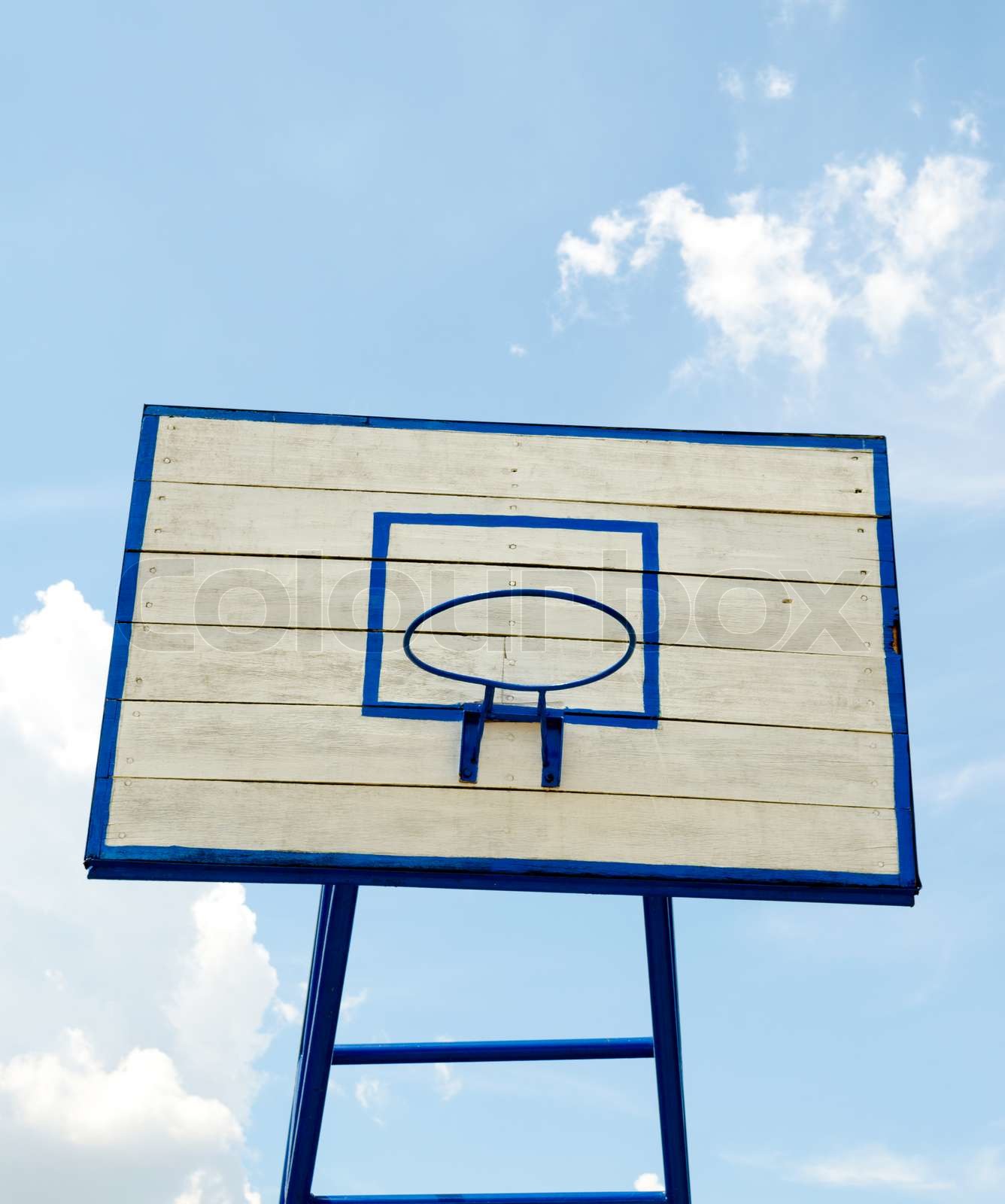 Old Used Blue Basketball Hoop | Stock image | Colourbox