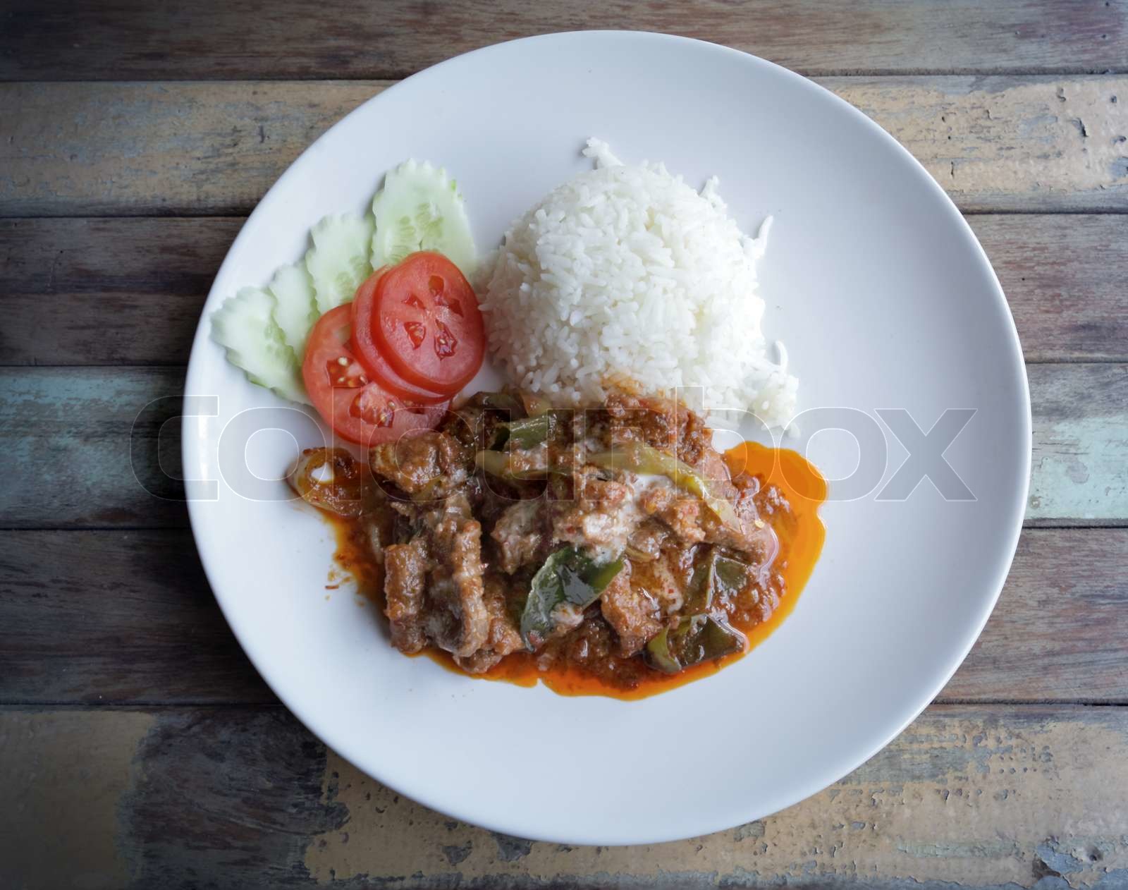 Thai Curry Rice Fast Food | Stock image | Colourbox