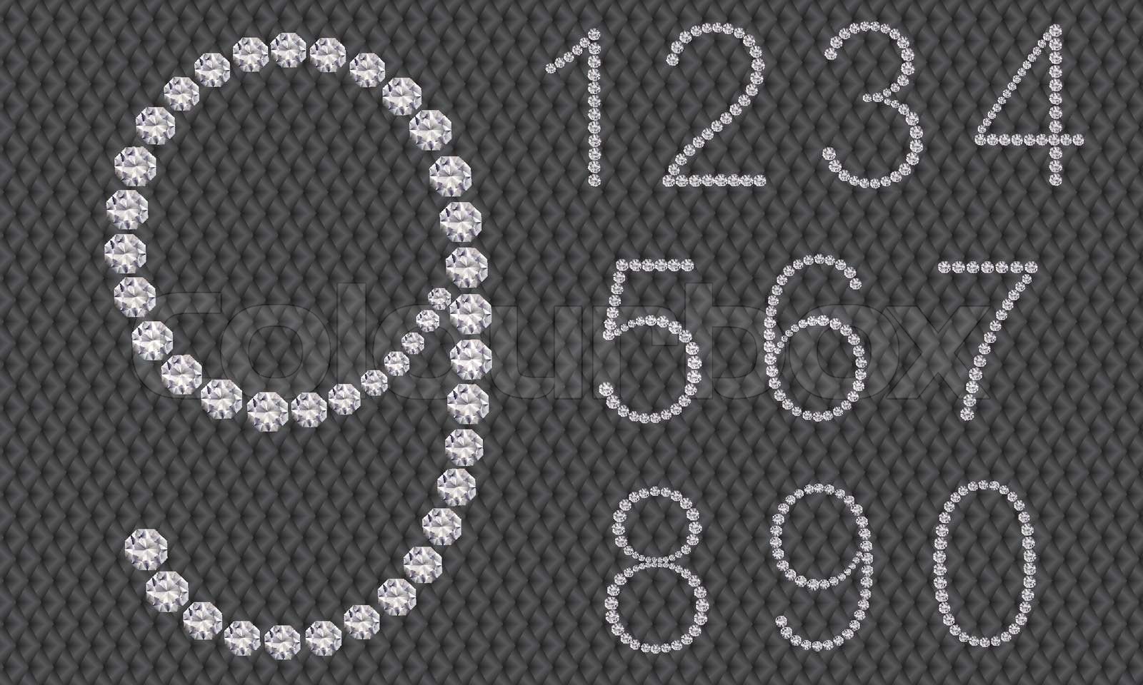 Diamond number set, from 1 to 9, vector illustration | Stock vector ...