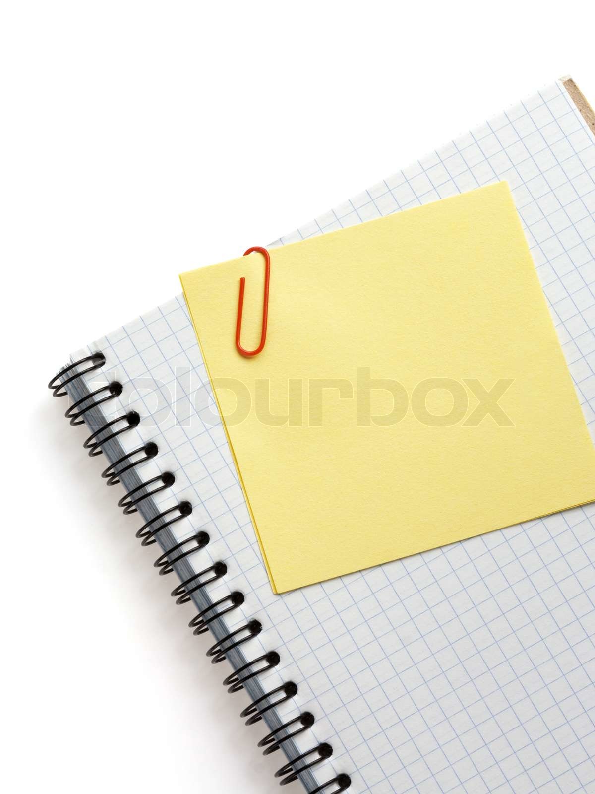 note paper and notebook on white | Stock image | Colourbox