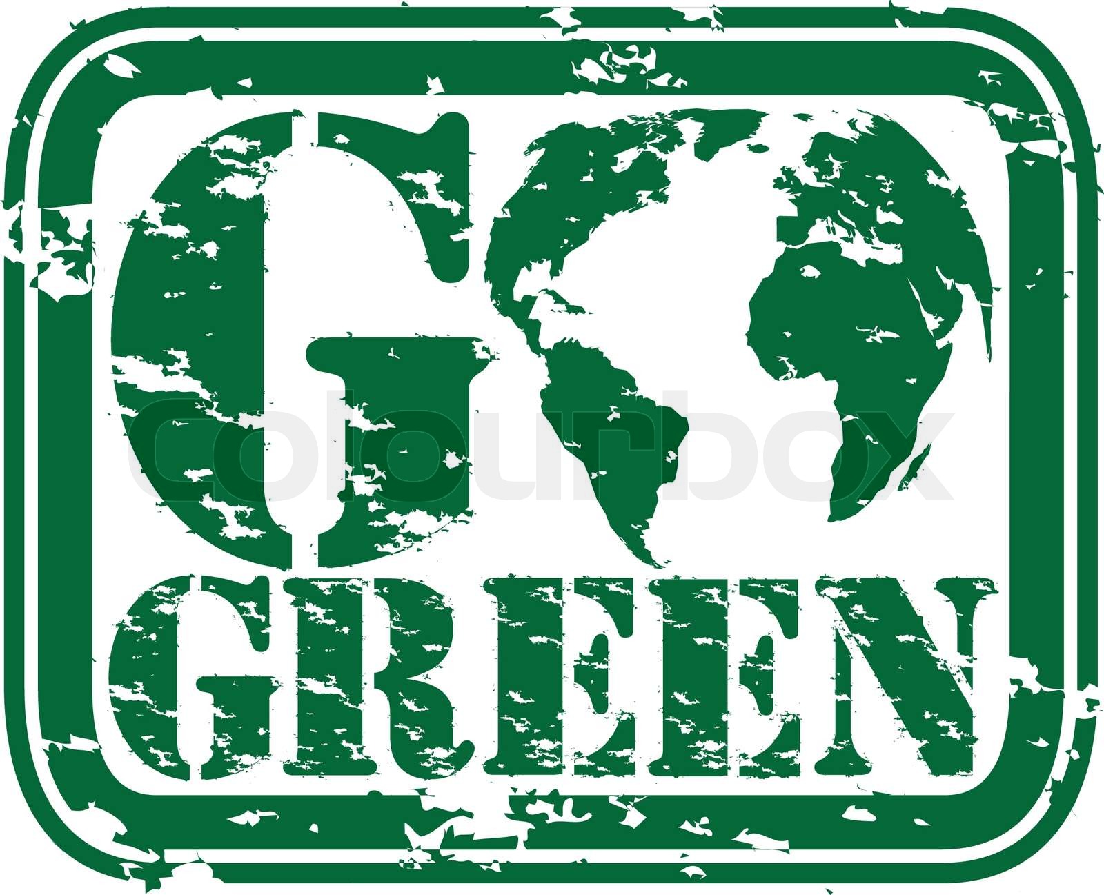 Grunge go green rubber stamp, vector illustration | Stock vector ...