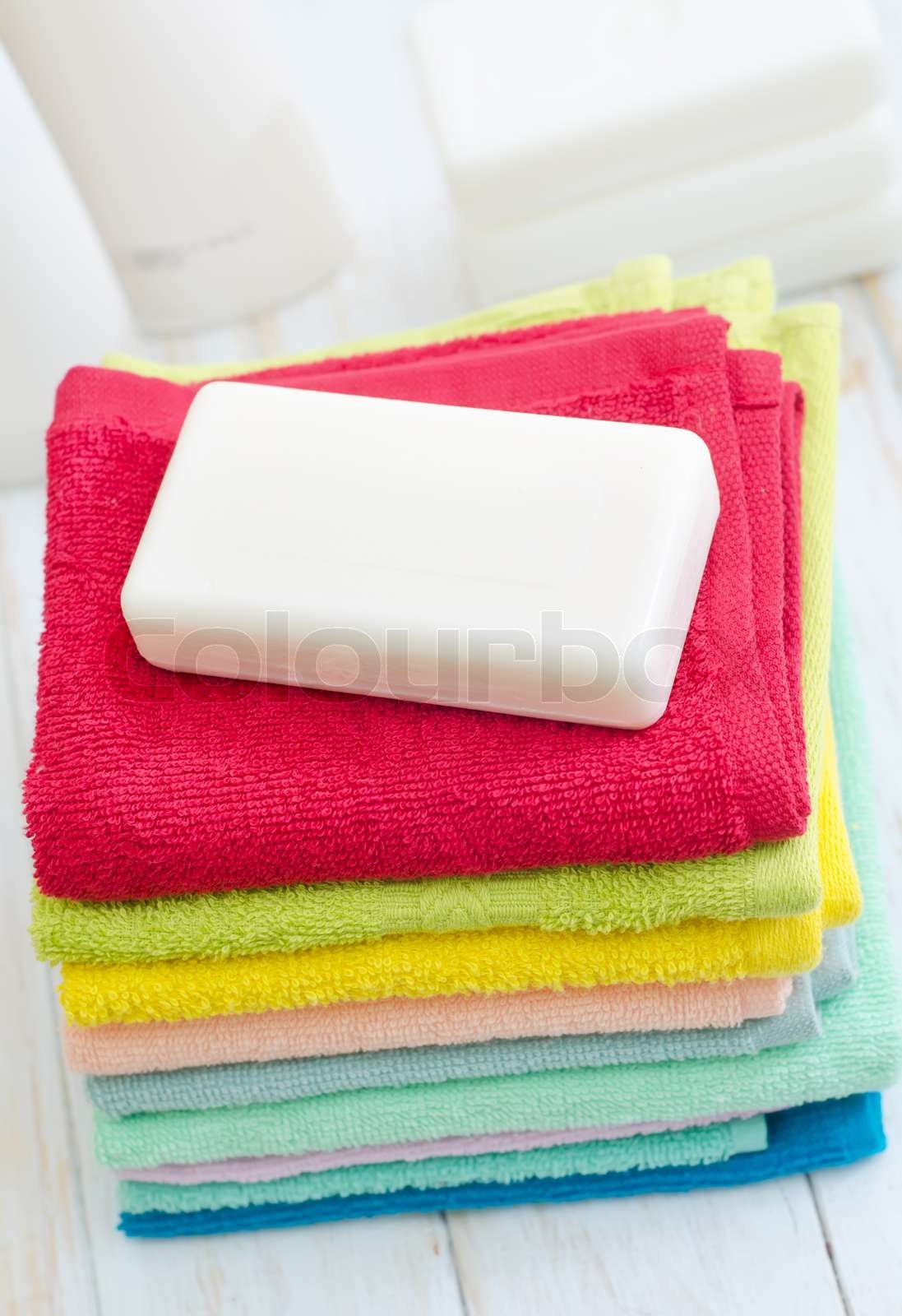 soap and towels | Stock image | Colourbox
