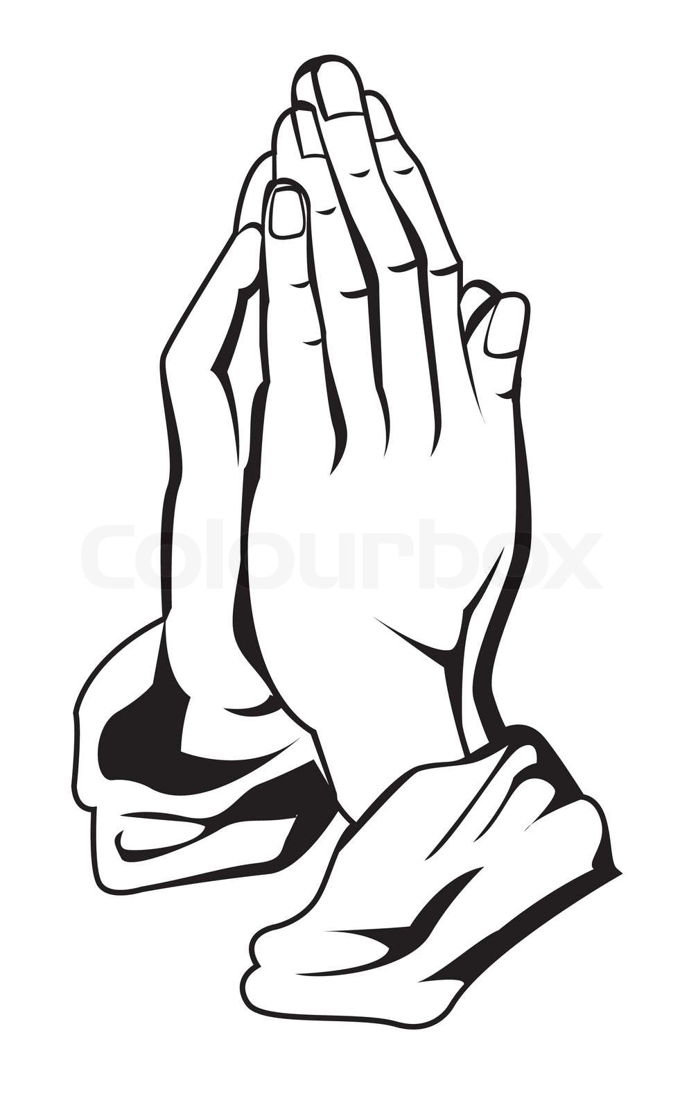 prayer hand | Stock vector | Colourbox