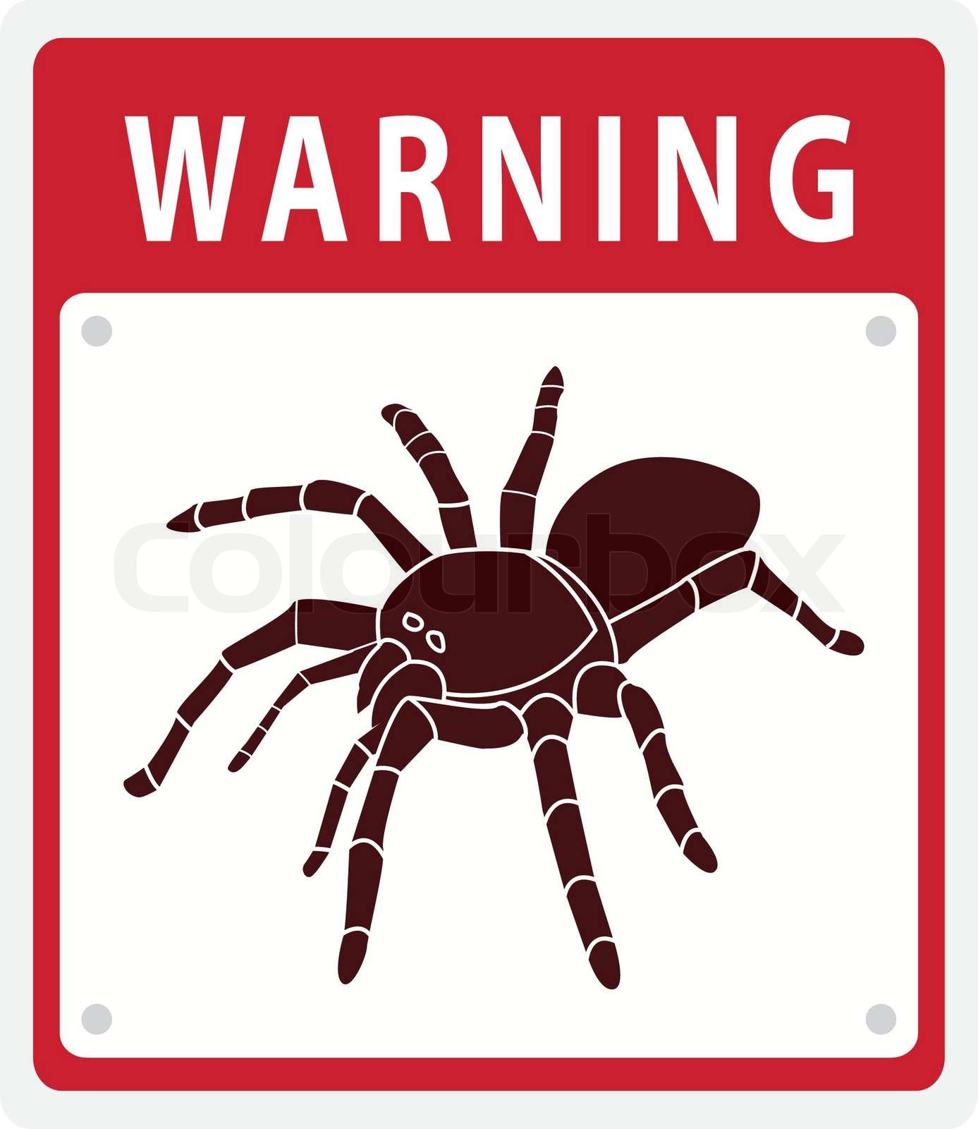 Warning Sign Spider | Stock vector | Colourbox