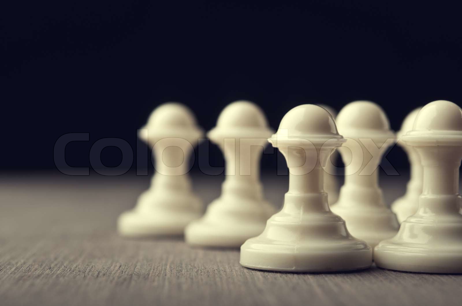 white chess pawns | Stock image | Colourbox