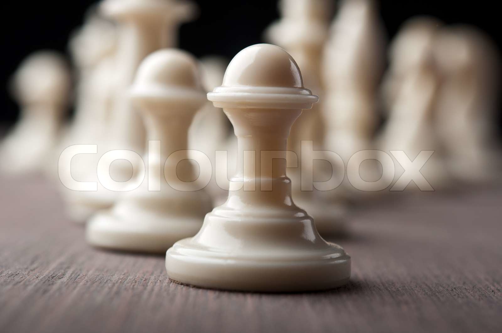 white chess pawns | Stock image | Colourbox