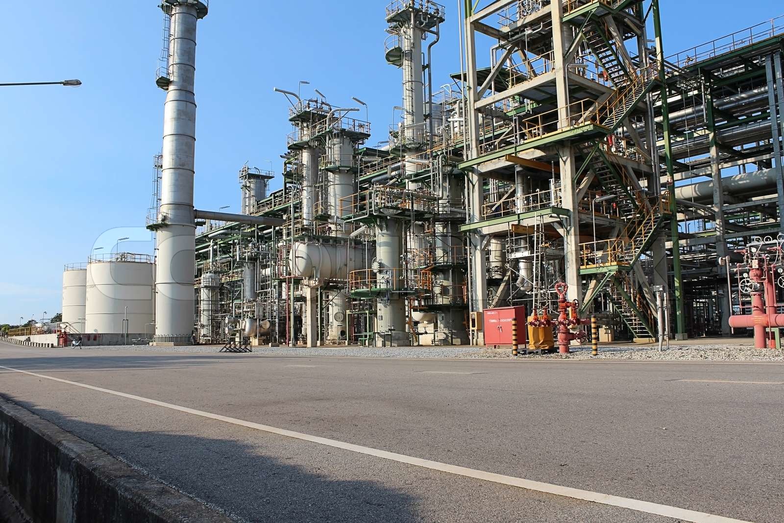 Structure of Petroleum and chemical plant | Stock image | Colourbox