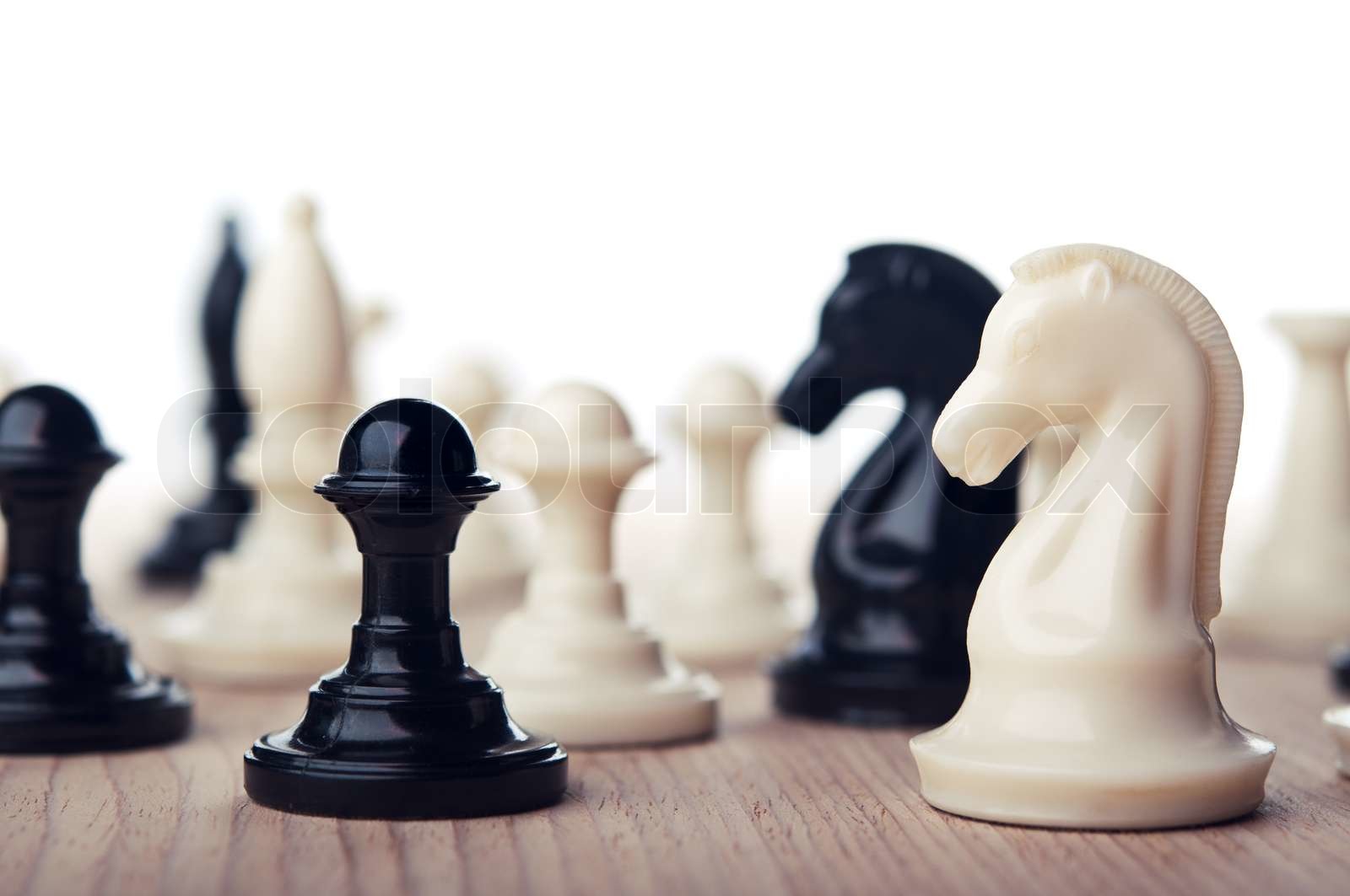 white knight chess | Stock image | Colourbox