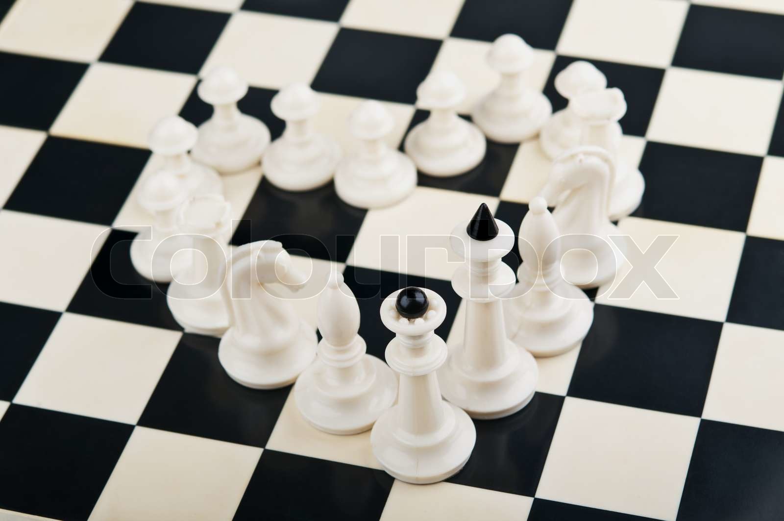 Heart of chess pieces | Stock image | Colourbox