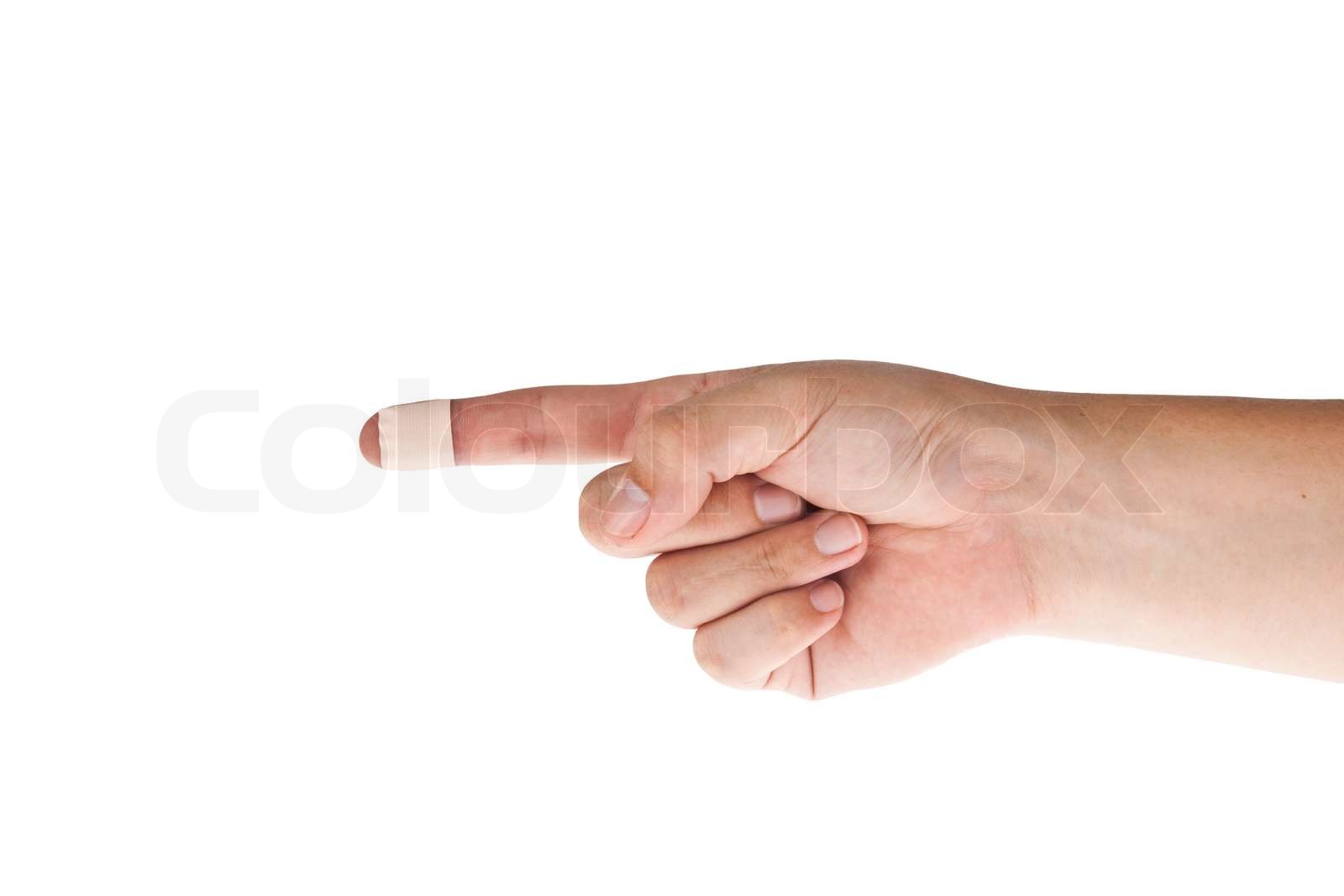 Finger med bandage peg venstre | Stock foto | Colourbox
