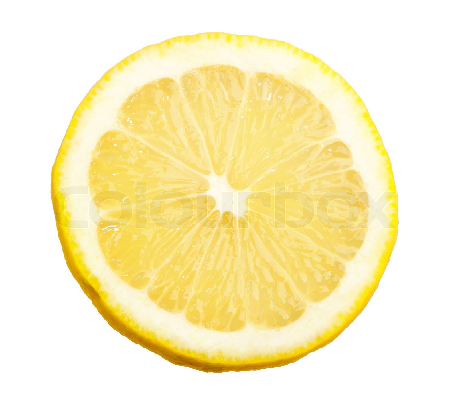 Slice of fresh lemon | Stock image | Colourbox