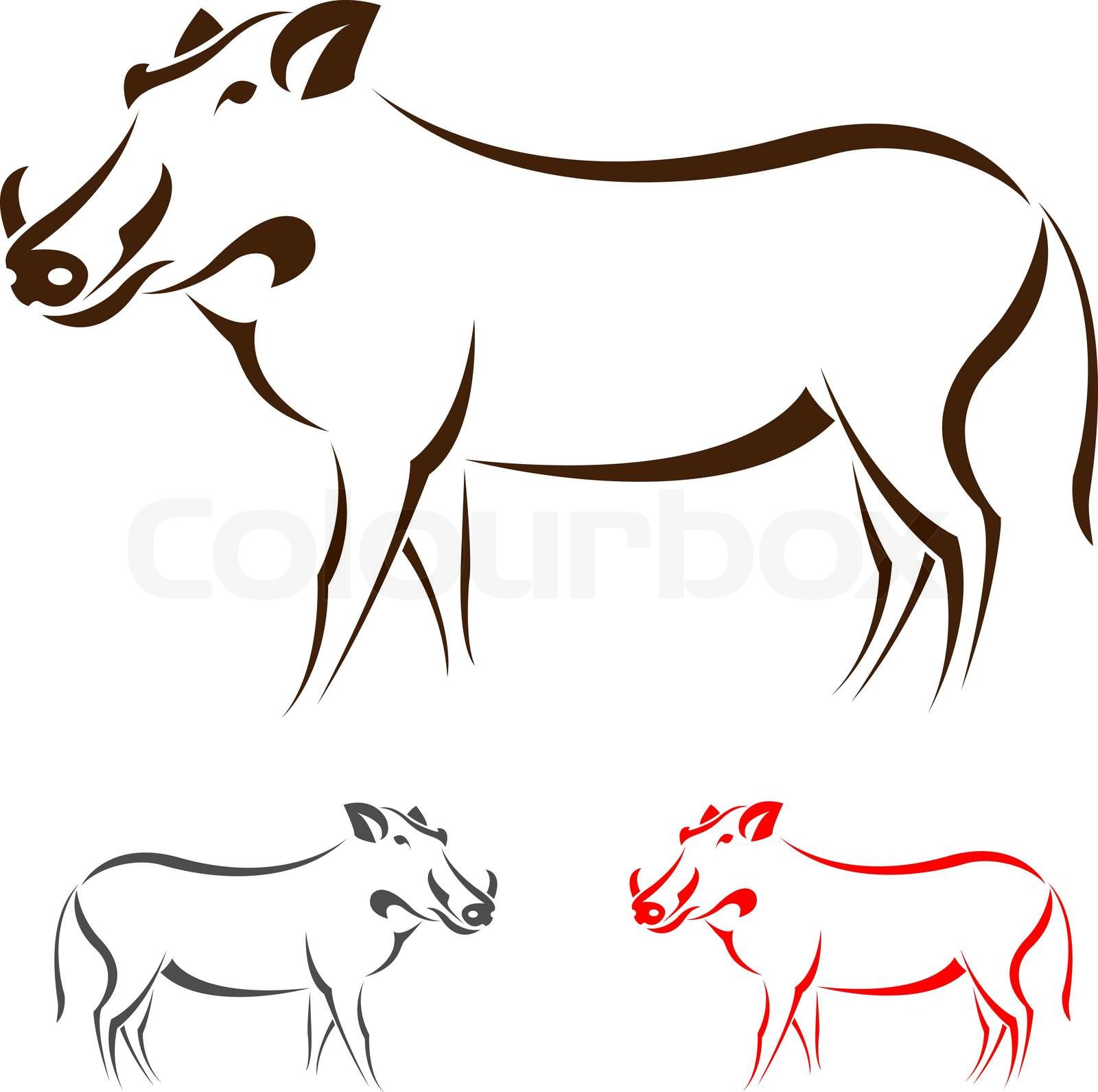 Vector image of an boar | Stock vector | Colourbox