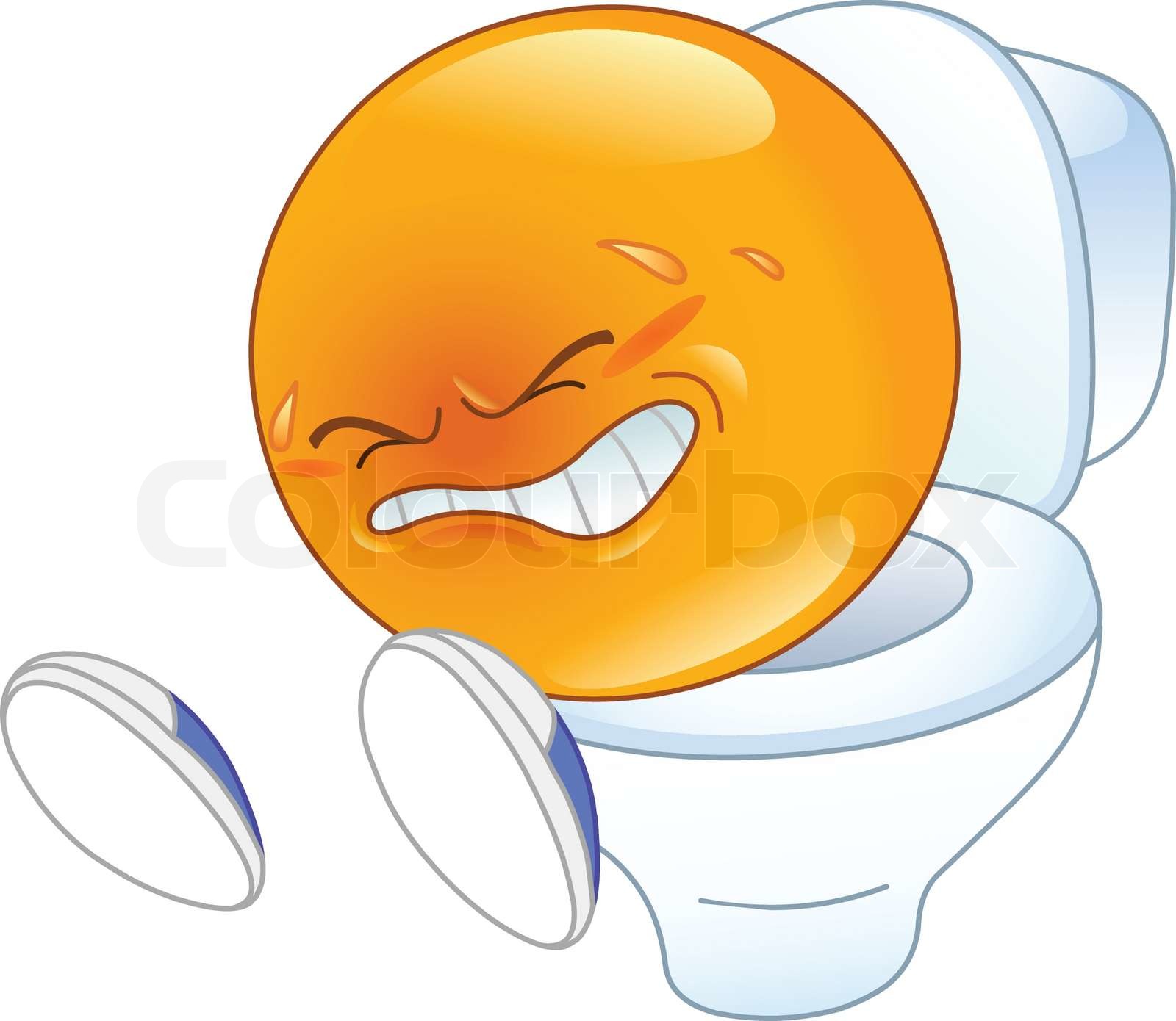 smiley, pooping, toiletten | Stock-Vektor | Colourbox