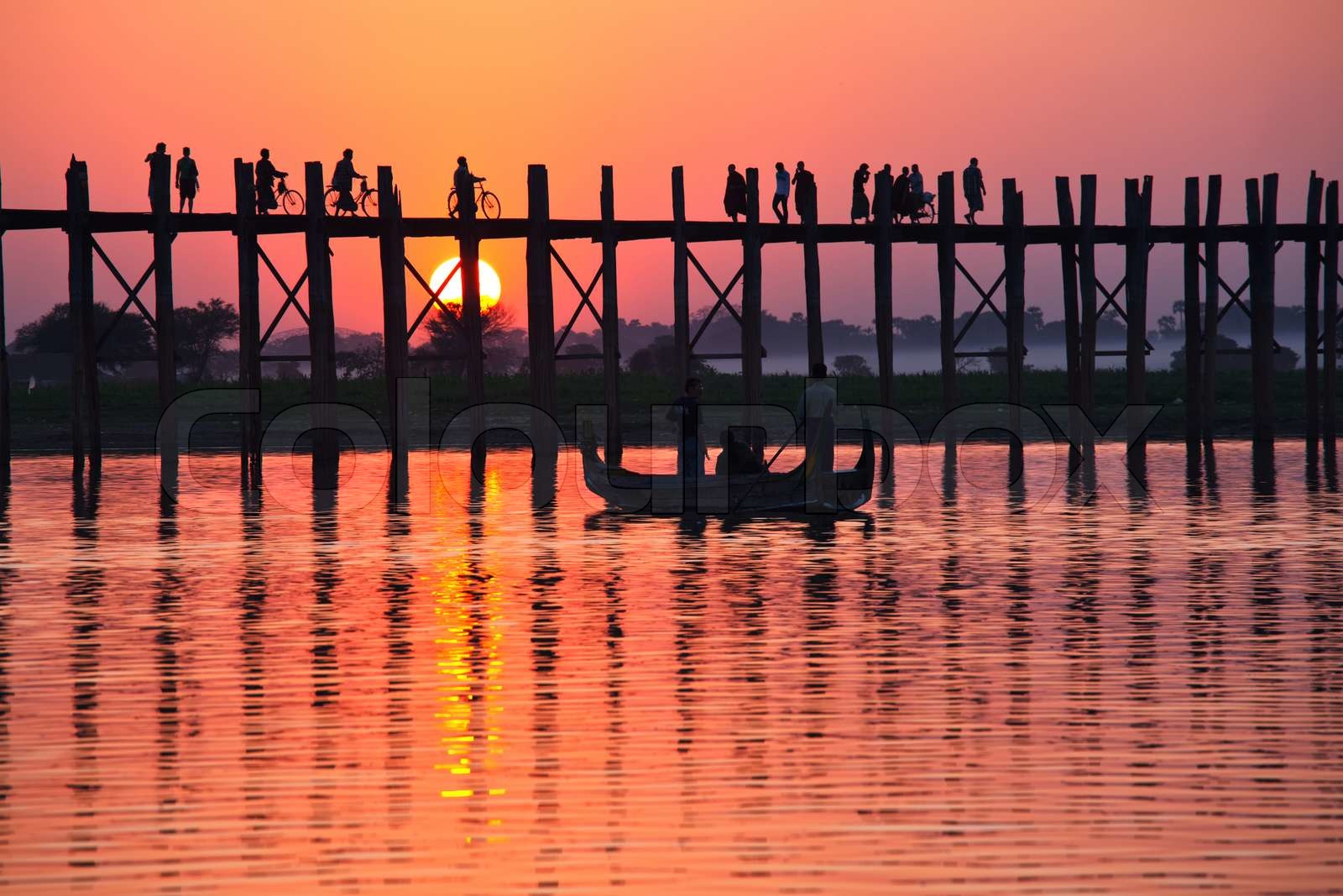 Bridge in Myanmar | Stock image | Colourbox
