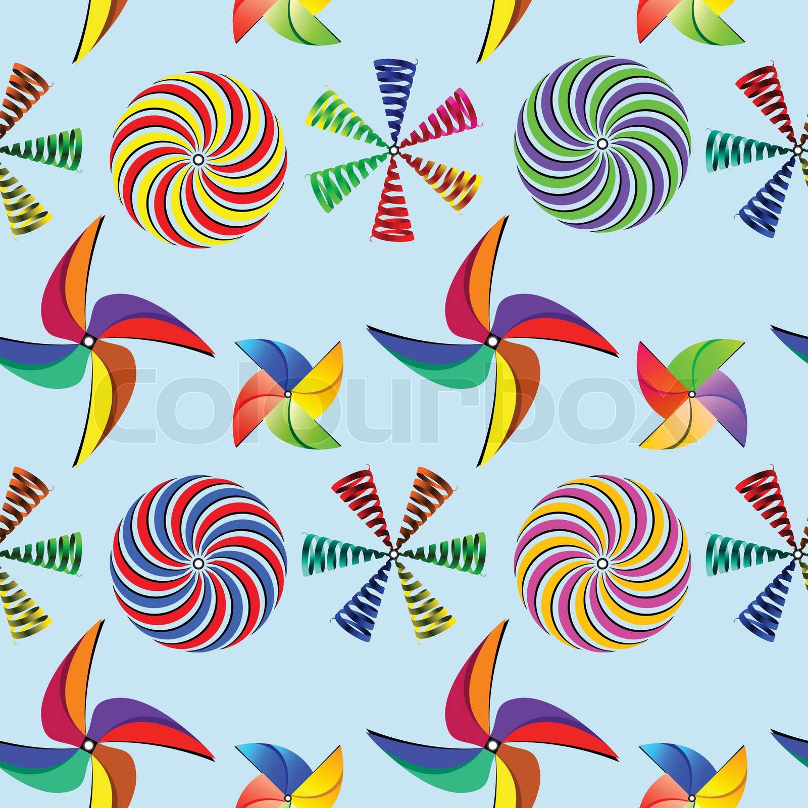 wind mills pattern | Stock vector | Colourbox