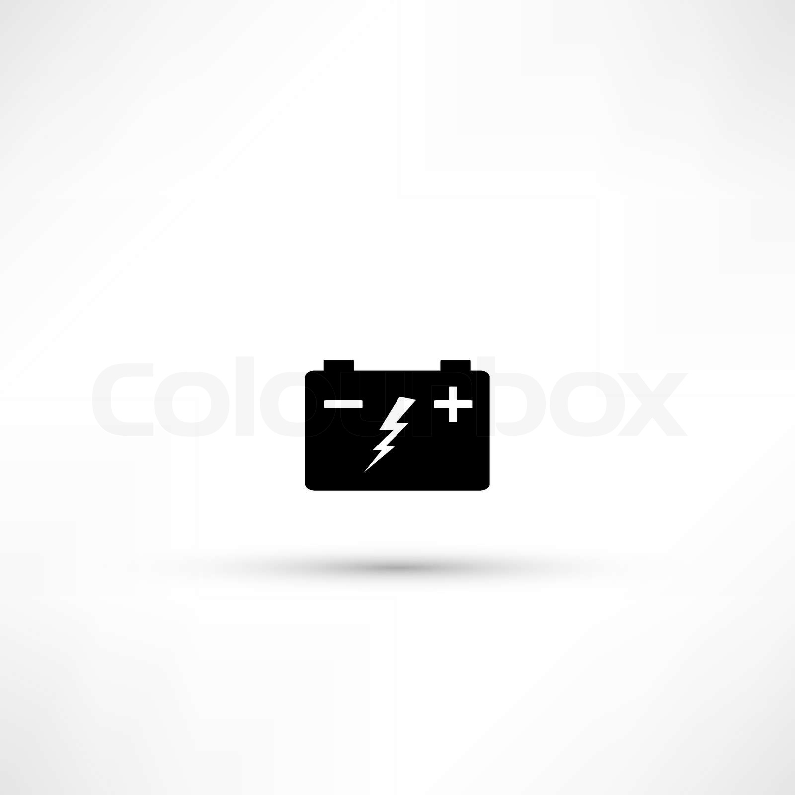 Car battery icon | Stock vector | Colourbox