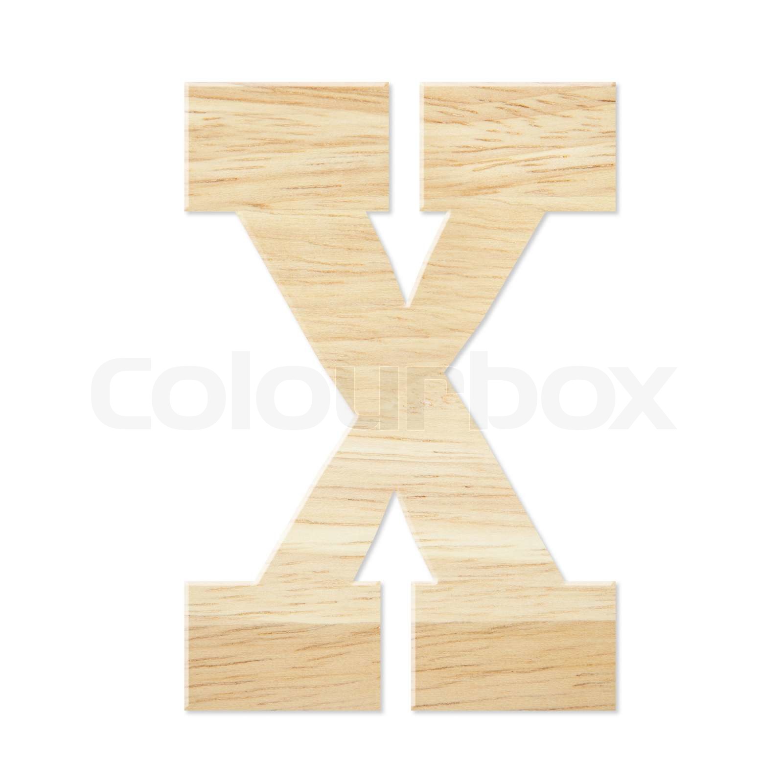 Letter X from wood board | Stock image | Colourbox