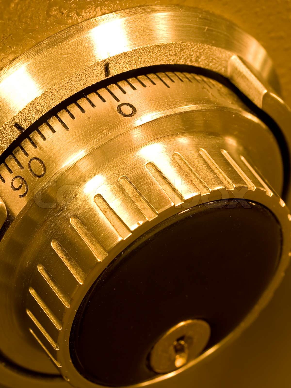 Closeup of a Safe Vault Combination Spinner | Stock image | Colourbox